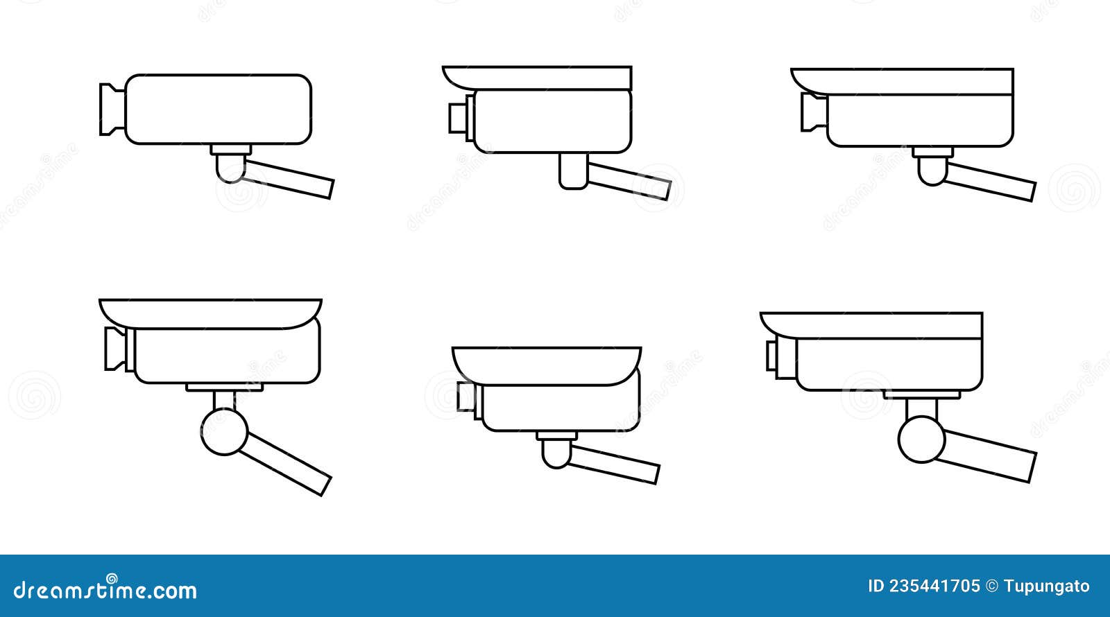 Security Cameras Simple Icon Set Stock Vector - Illustration of ...