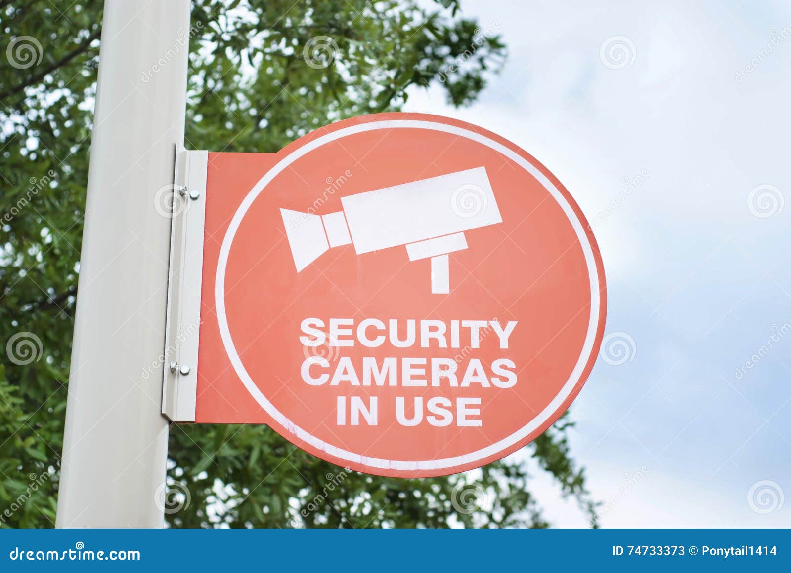 Security Cameras in Use Sign Stock Image - Image of outdoors, cameras ...