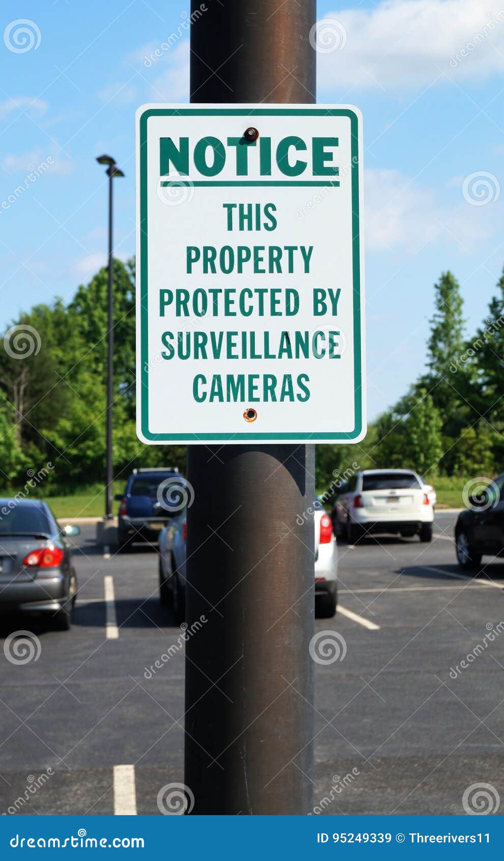 Security Cameras Warning Sign Stock Image - Image of outdoor, security ...