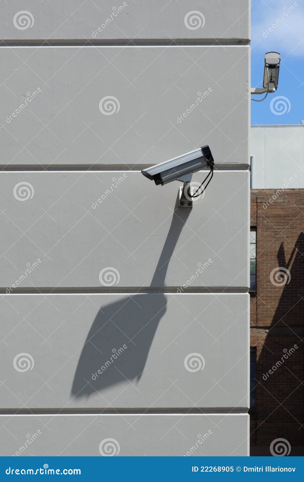 Security cameras watching stock image. Image of equipment - 22268905