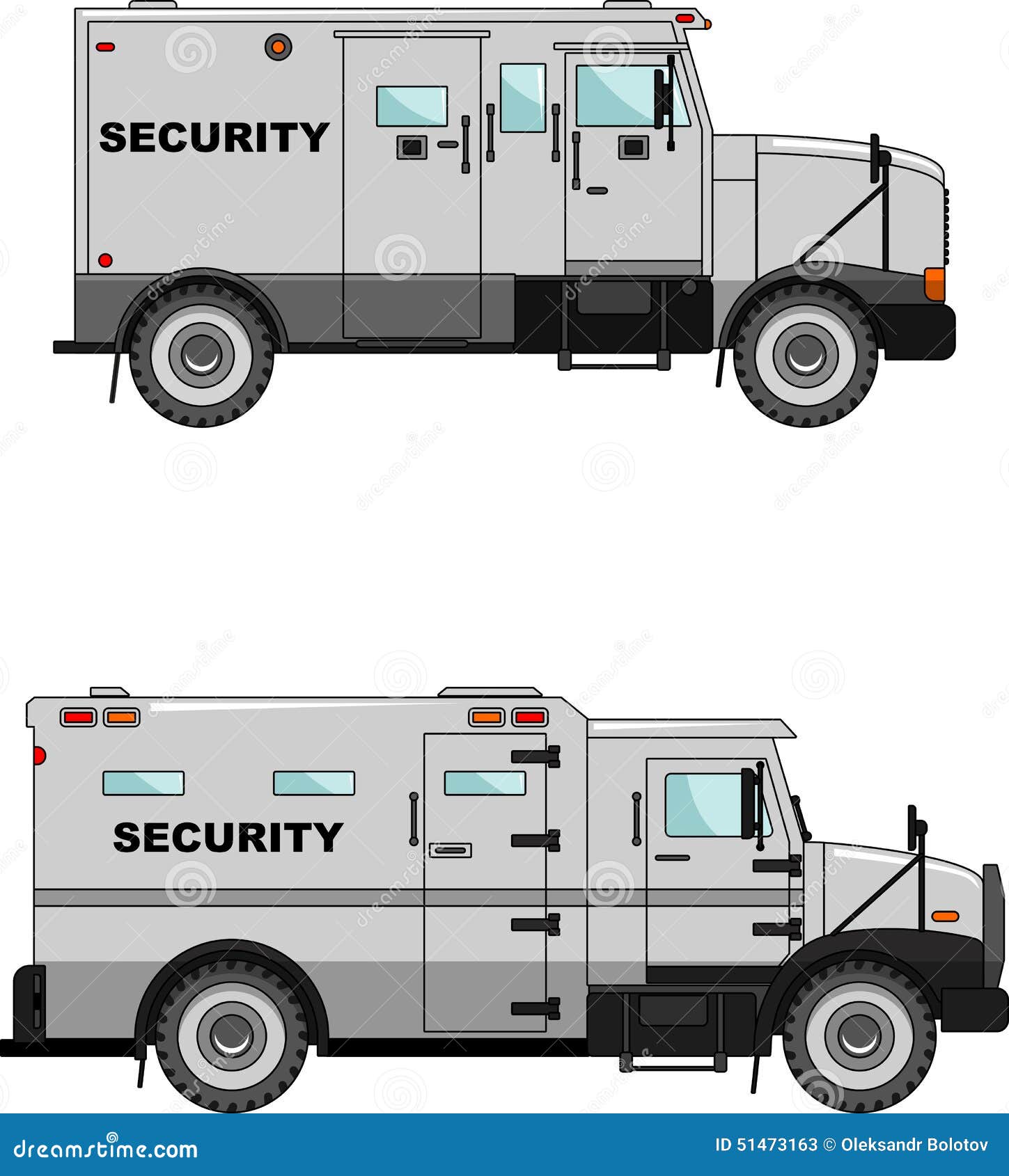 Security Car on a White Background in a Flat Style Stock Vector ...