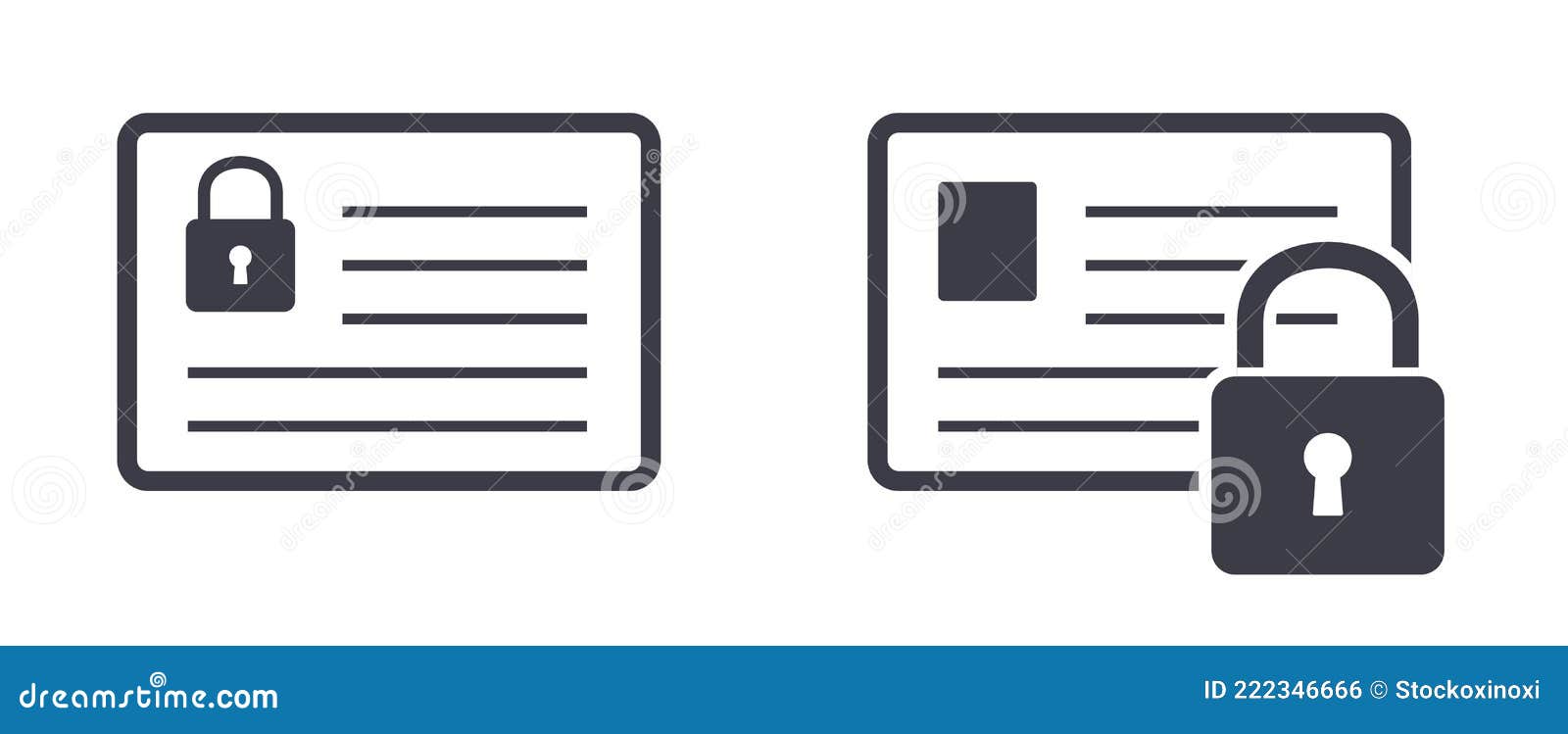 Security Card Personal Data Vector Icon Stock Vector - Illustration of ...