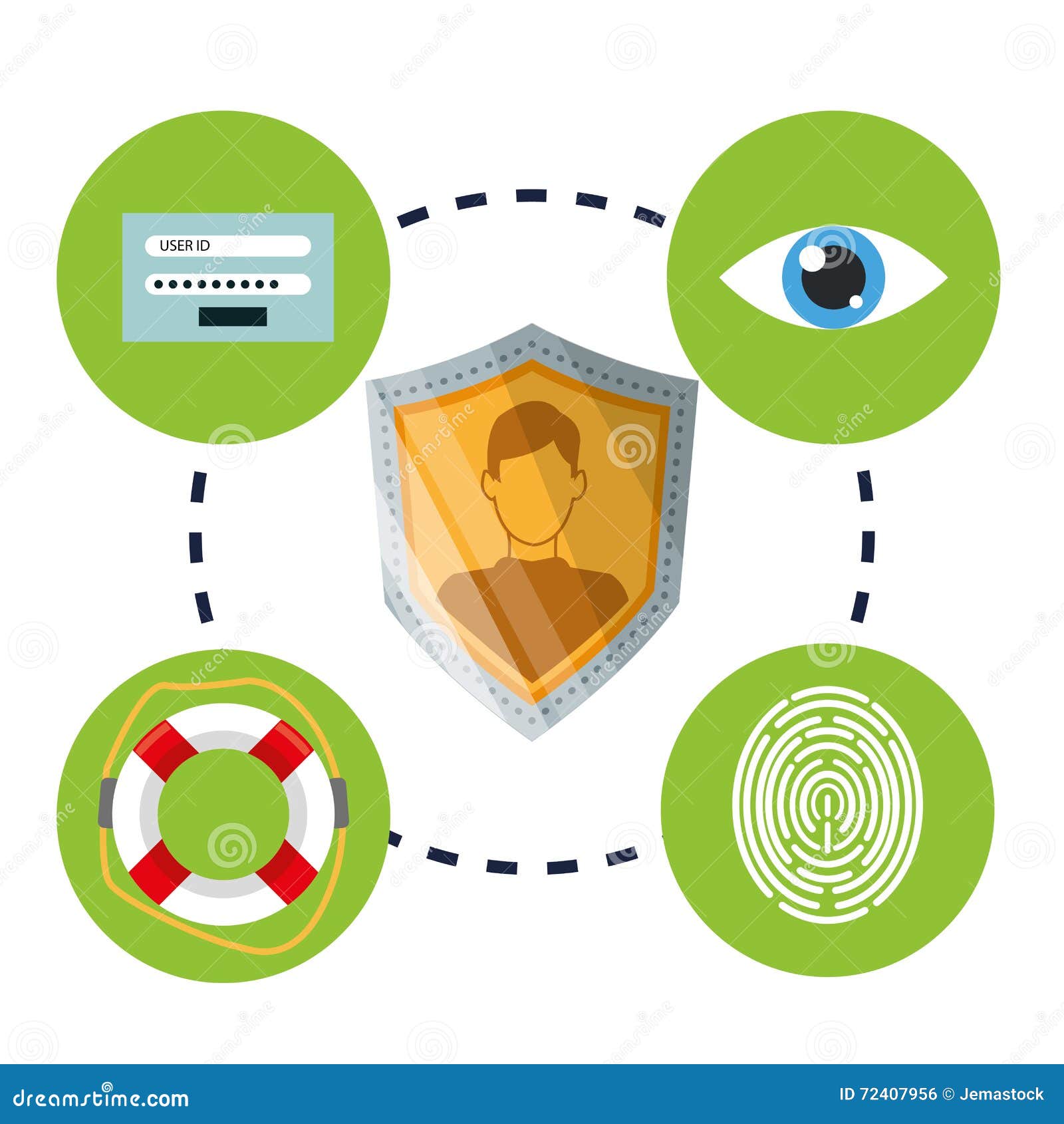 Security Cartoon Illustration, Vector Design Stock Vector ...