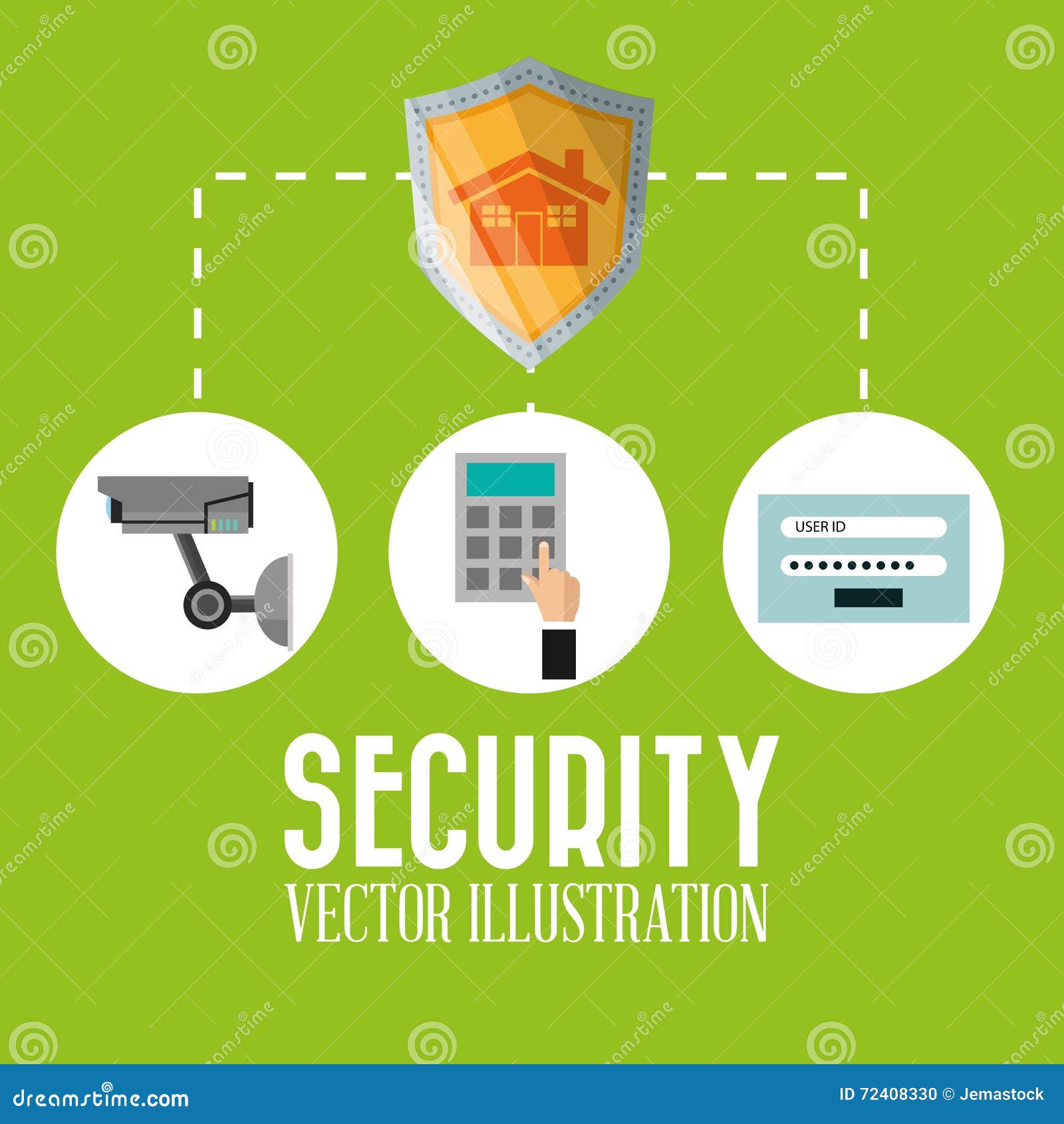 Security Cartoon Illustration, Vector Design Stock Vector ...