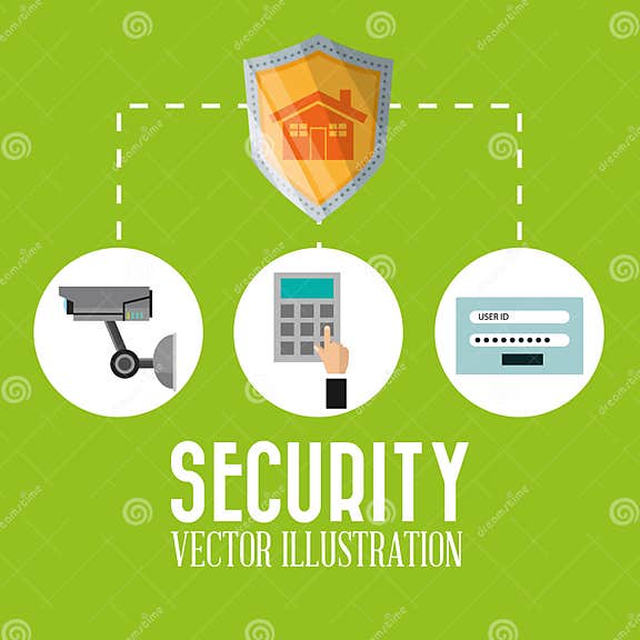 Security Cartoon Illustration, Vector Design Stock Vector ...