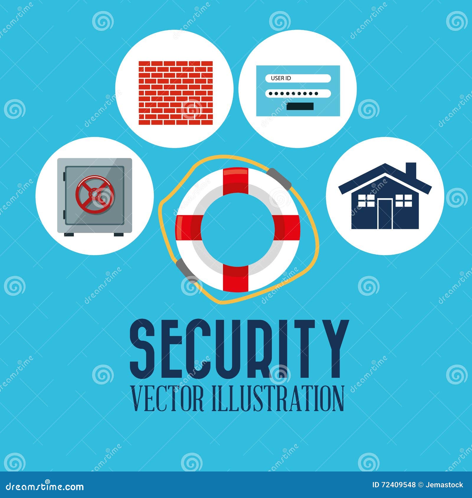 Security Cartoon Illustration, Vector Design Stock Vector ...