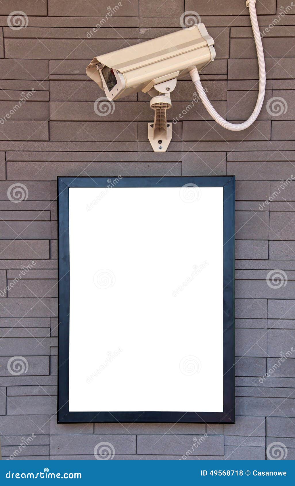 Security CCTV Camera on Blank Billboard Stock Photo - Image of mock ...