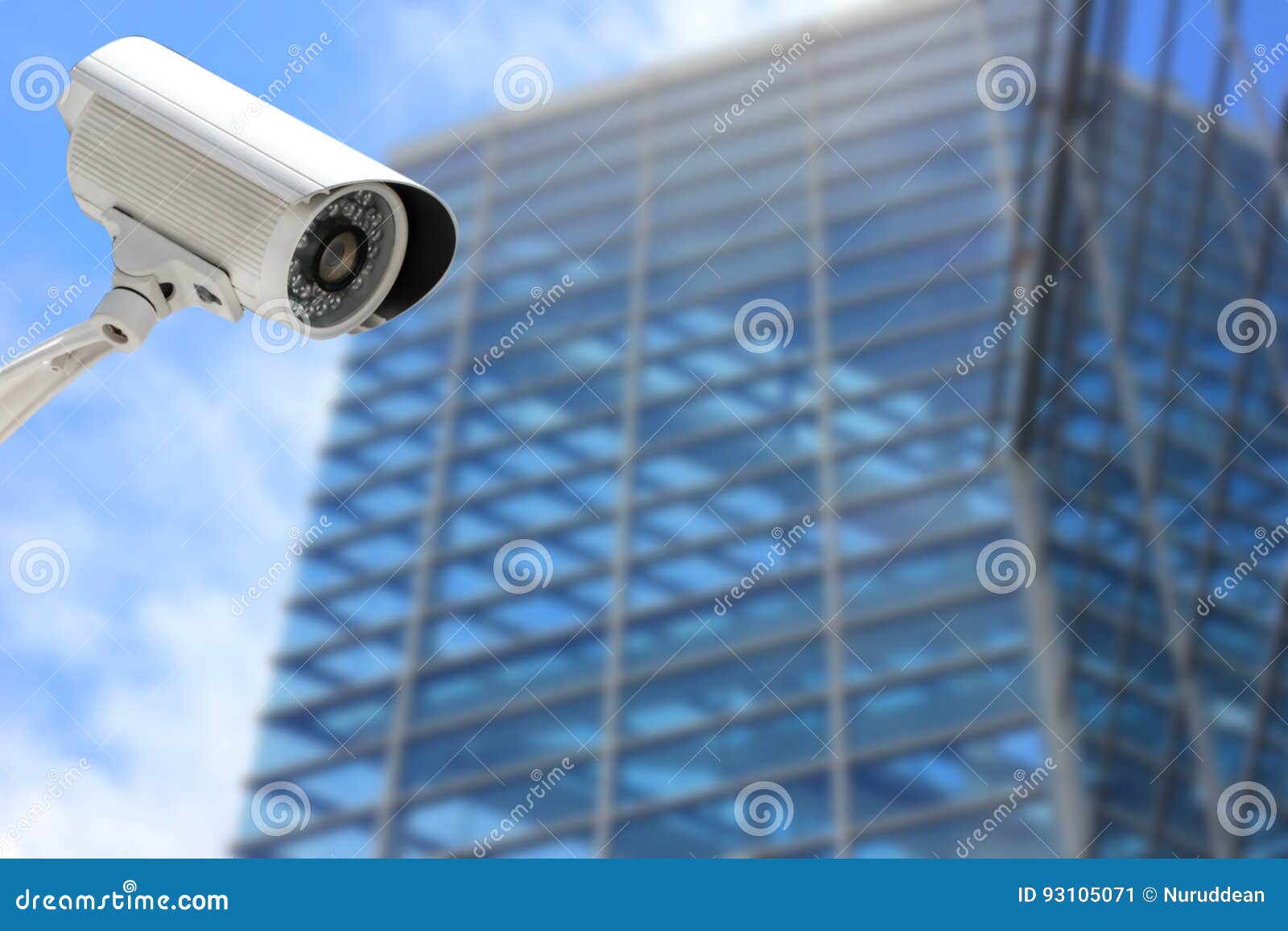 Security CCTV Camera with Building. Stock Image - Image of crime, urban ...