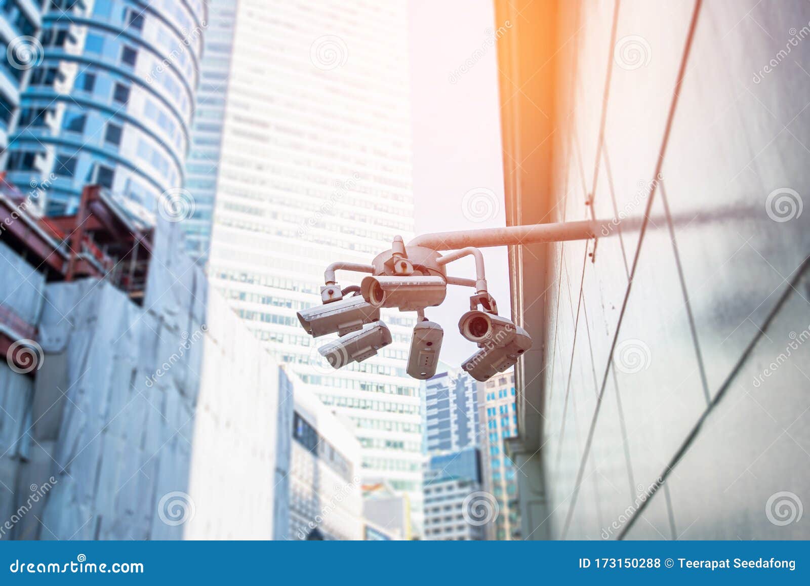 Security, CCTV Camera in the Office Building Stock Photo - Image of ...