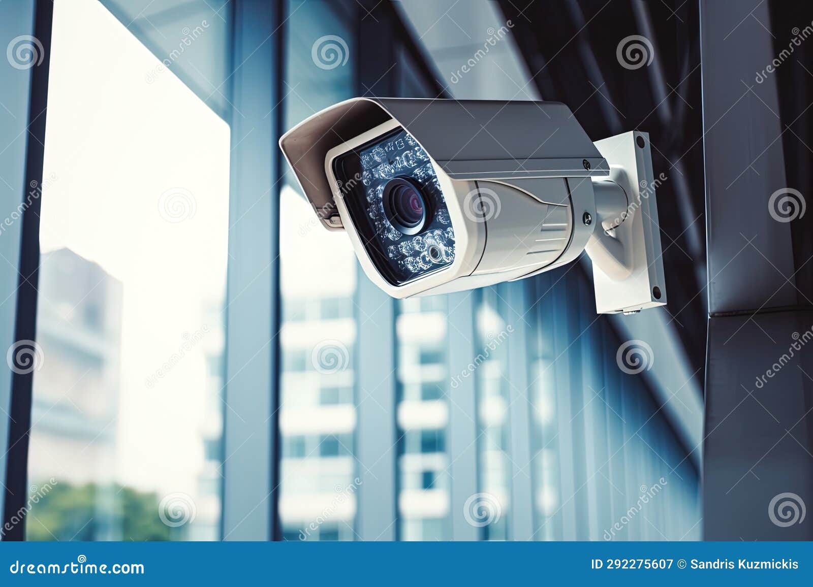 Security CCTV Camera in Office Building. Generative AI Stock ...