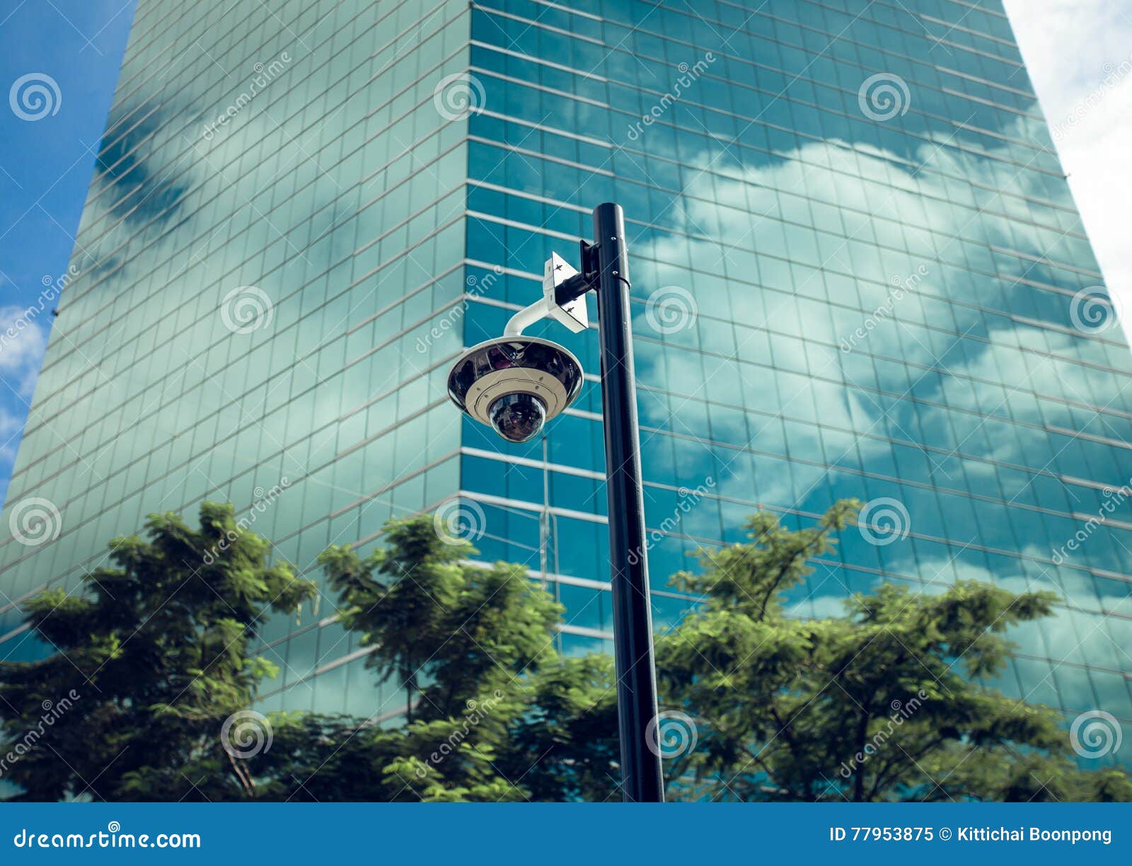 Security CCTV Camera in Office Building Stock Image - Image of lens ...