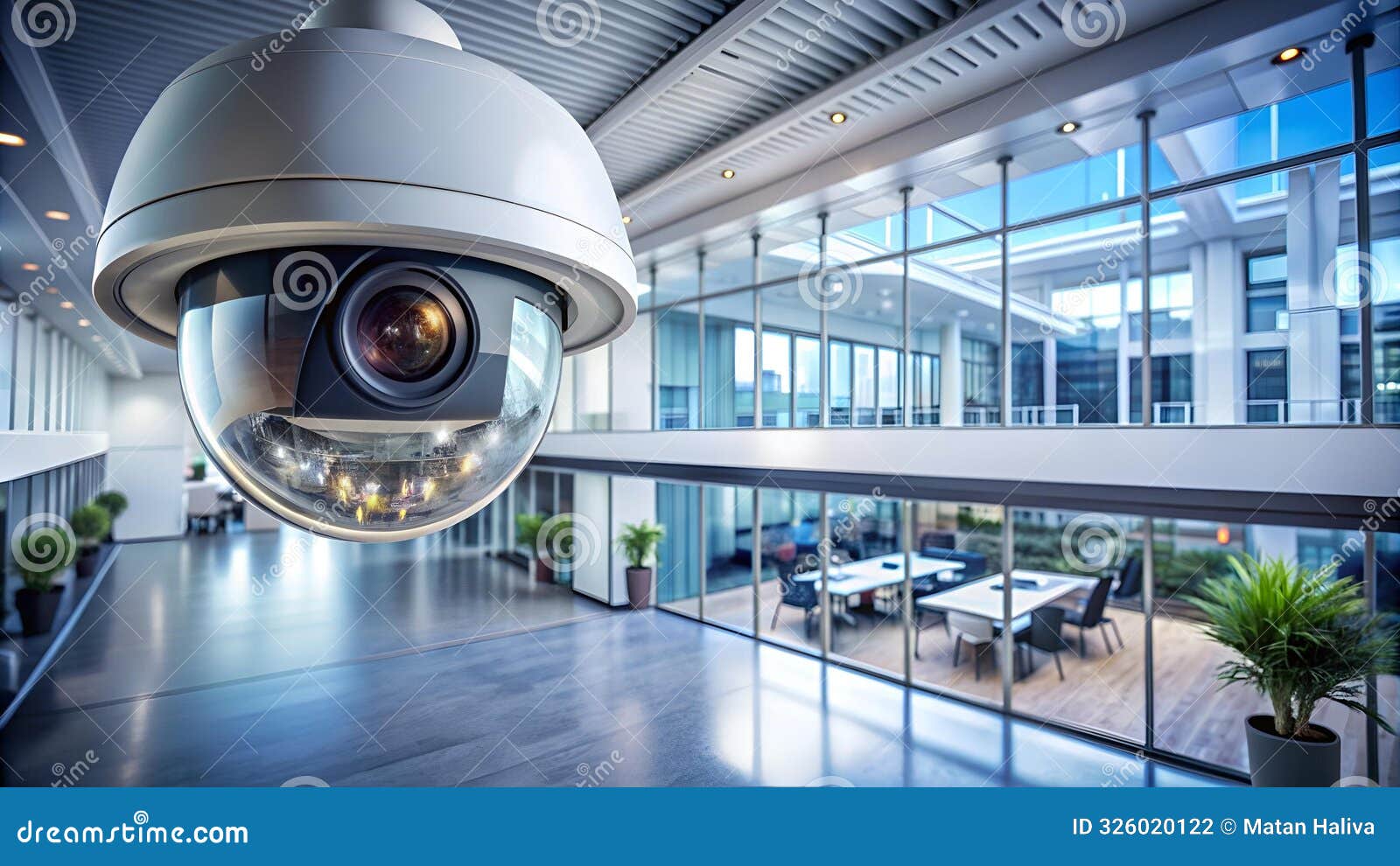 Security CCTV Camera in Office Building Stock Illustration ...