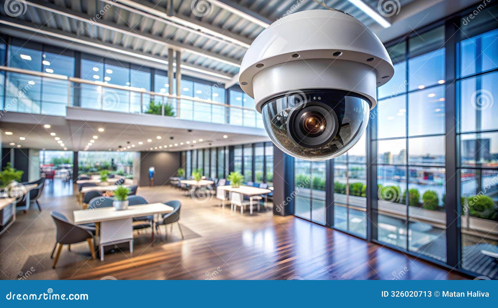 Security CCTV Camera in Office Building Stock Illustration ...