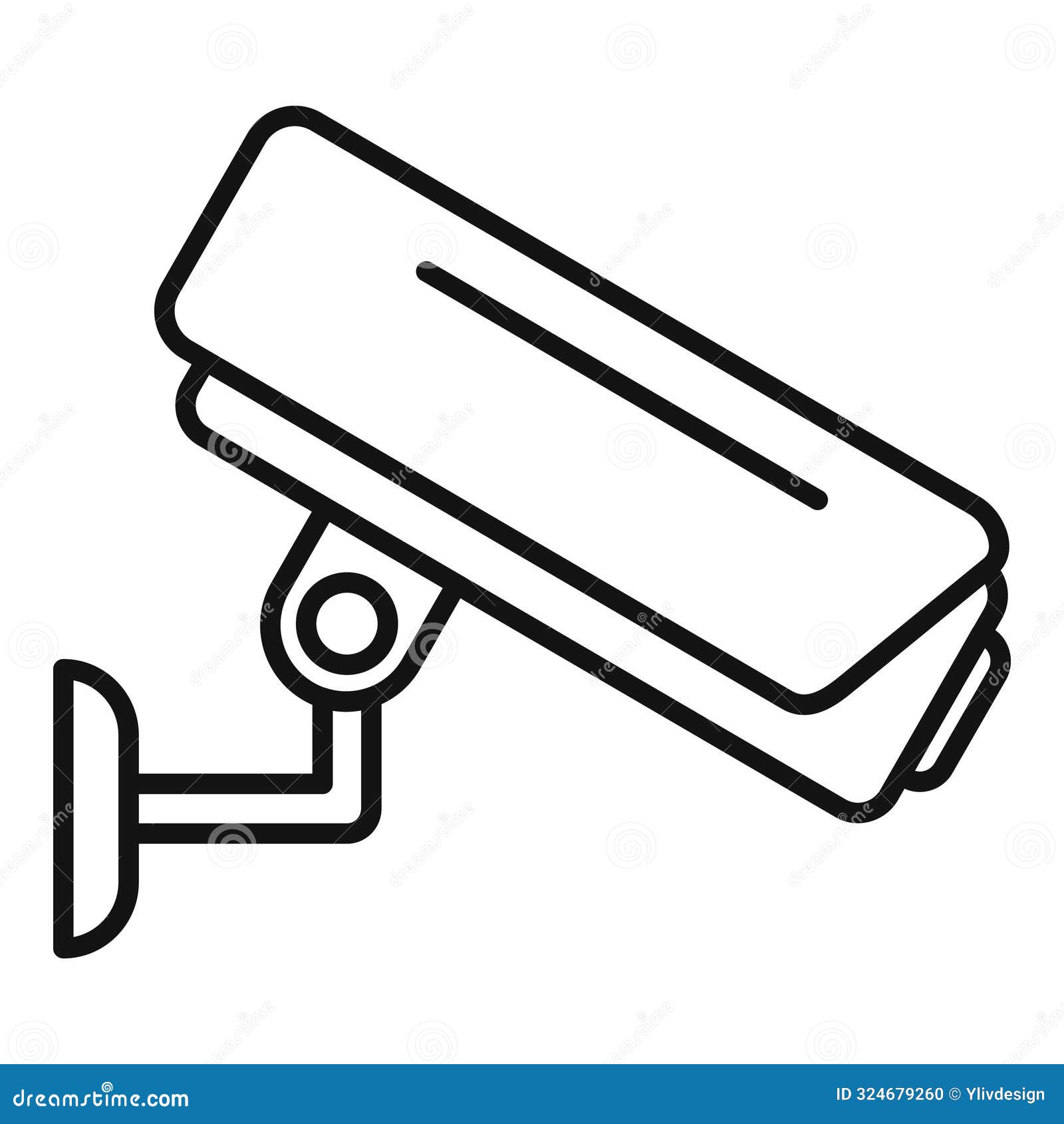 Security Cctv Camera Providing Constant Surveillance Stock Illustration ...