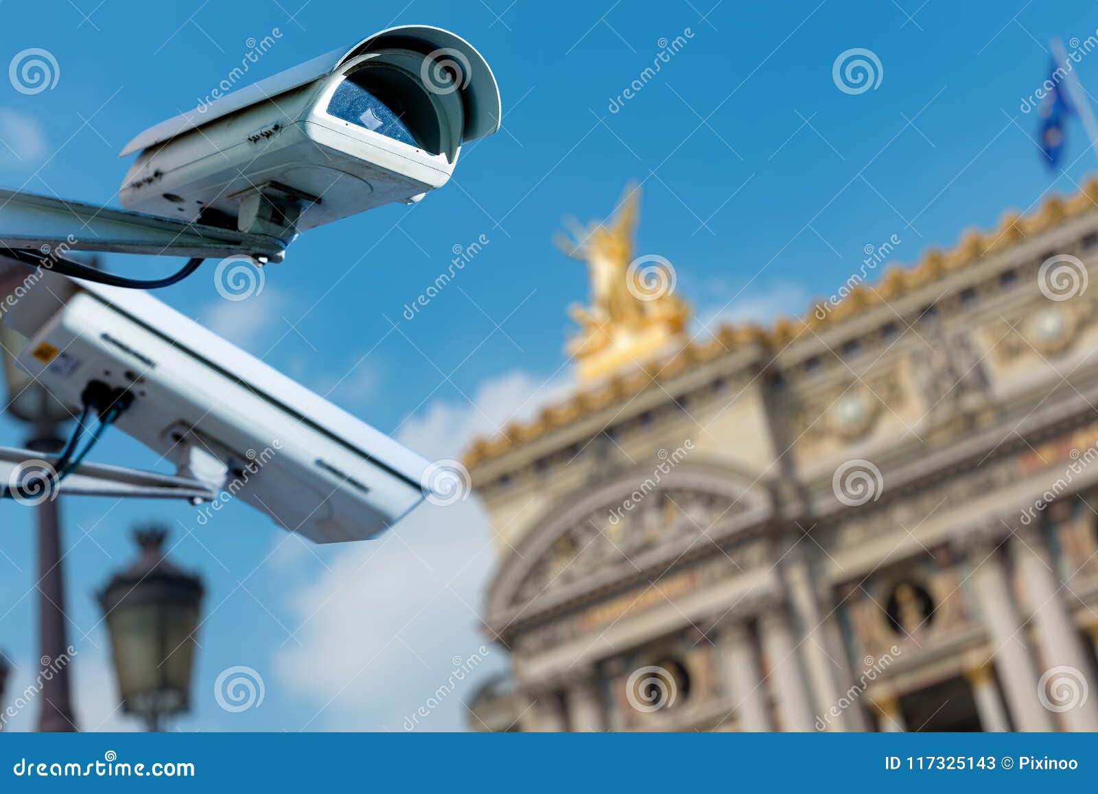 Security CCTV Camera or Surveillance System with Ancient Monument on ...