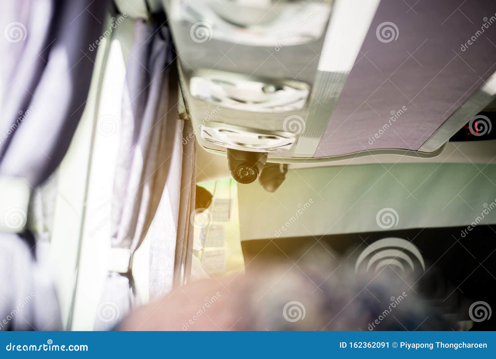 Security CCTV Camera or Surveillance System in Car,Close-up of View ...