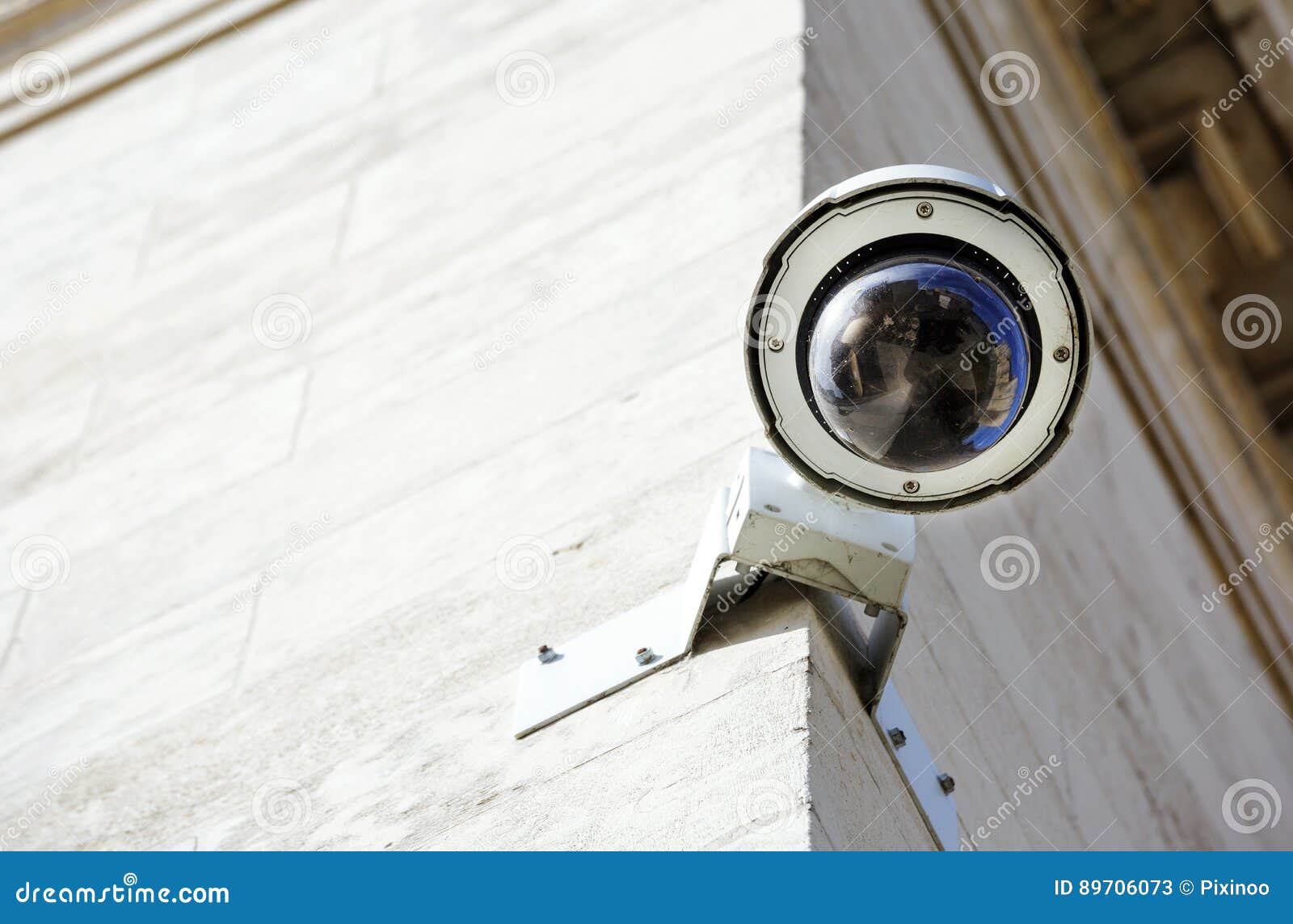 Security CCTV Camera or Surveillance System Fixed on Old Construction ...