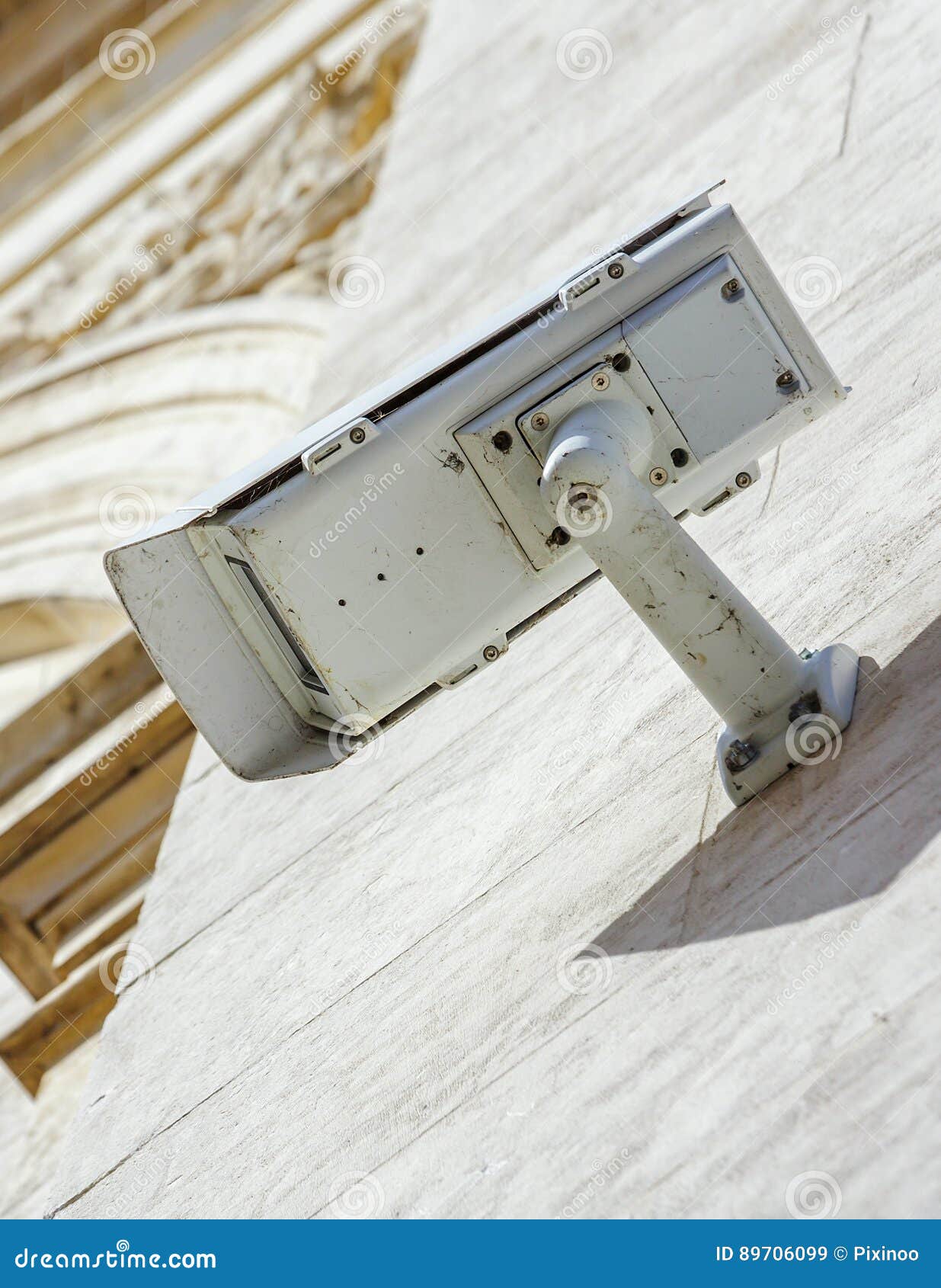 Security CCTV Camera or Surveillance System Fixed on Old Construction ...