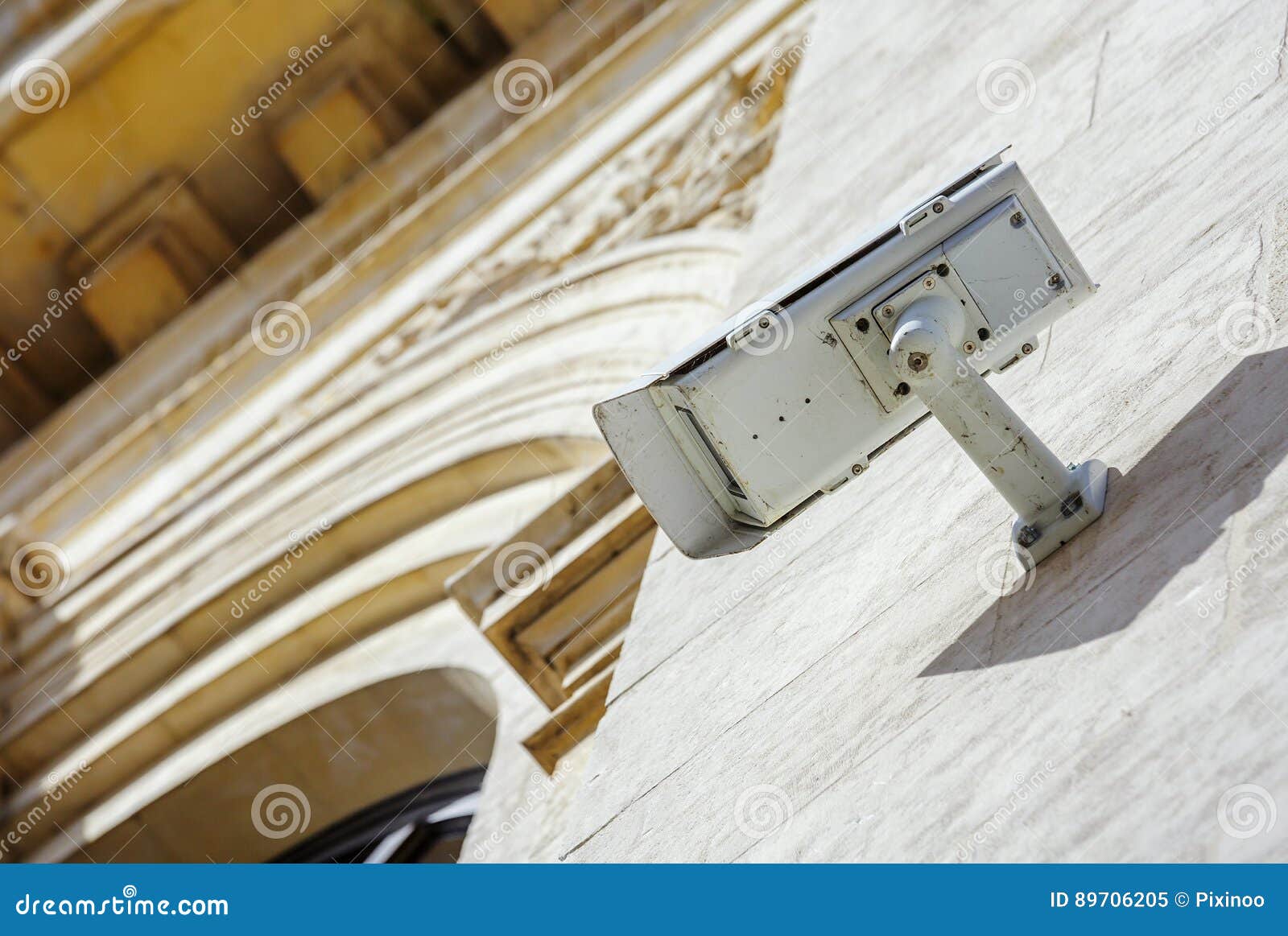 Security CCTV Camera or Surveillance System Fixed on Old Construction ...