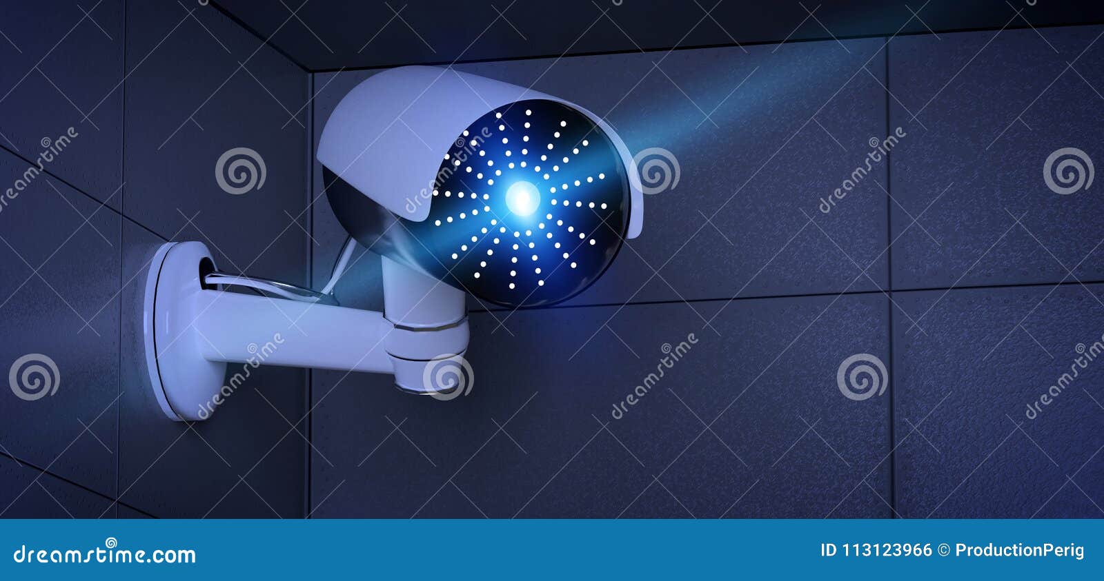 Security CCTV Camera System - 3d Rendering Stock Illustration ...