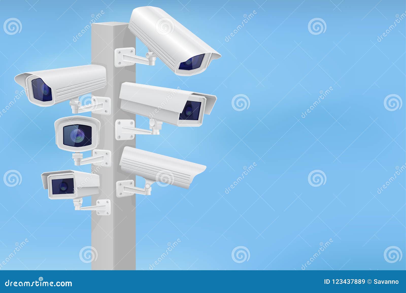 Security Cctv Cameras Set. Traffic Supervision Stock Vector ...
