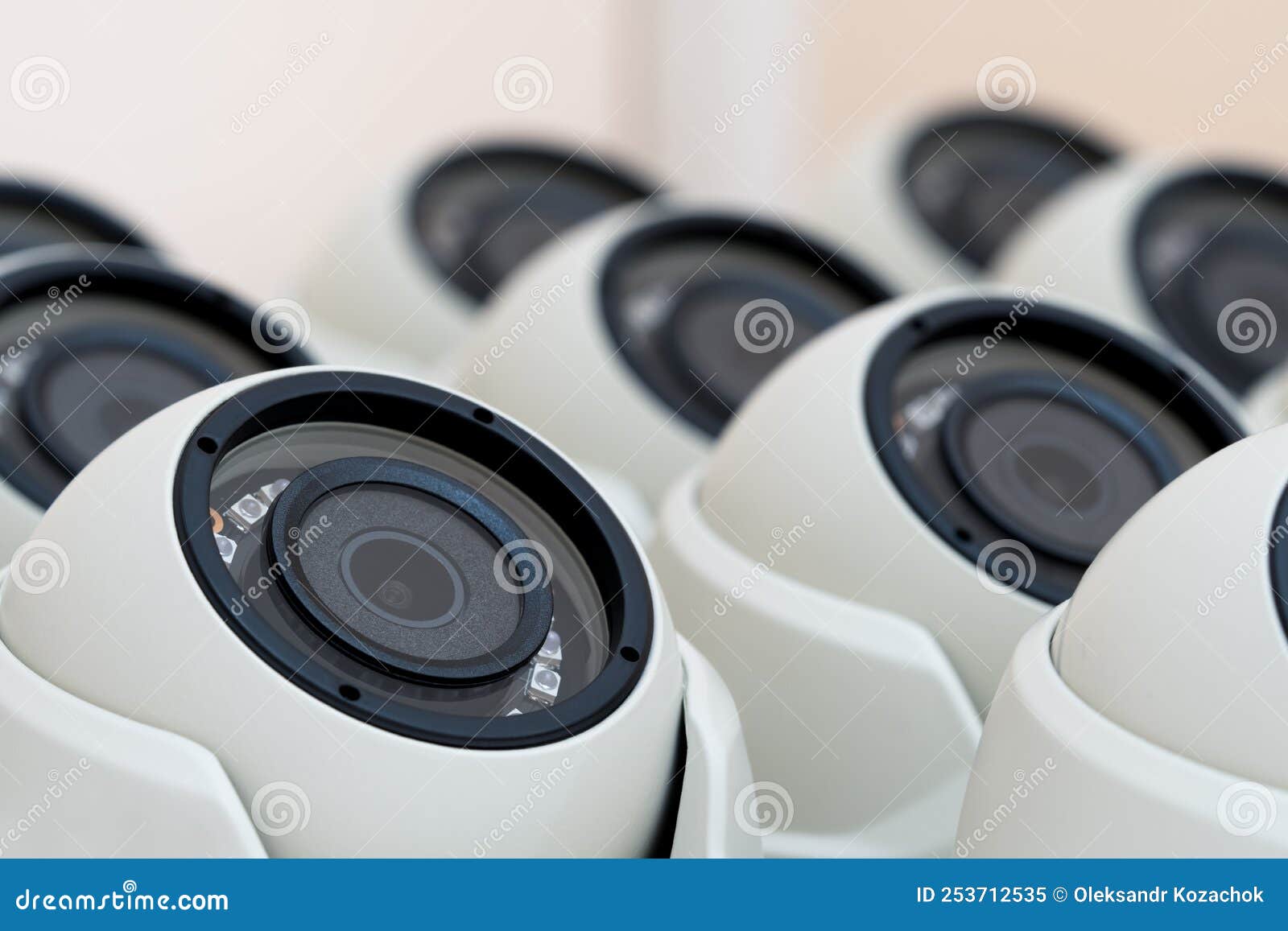 Security Cctv Cameras on the Table Close Up. Video Surveillance ...