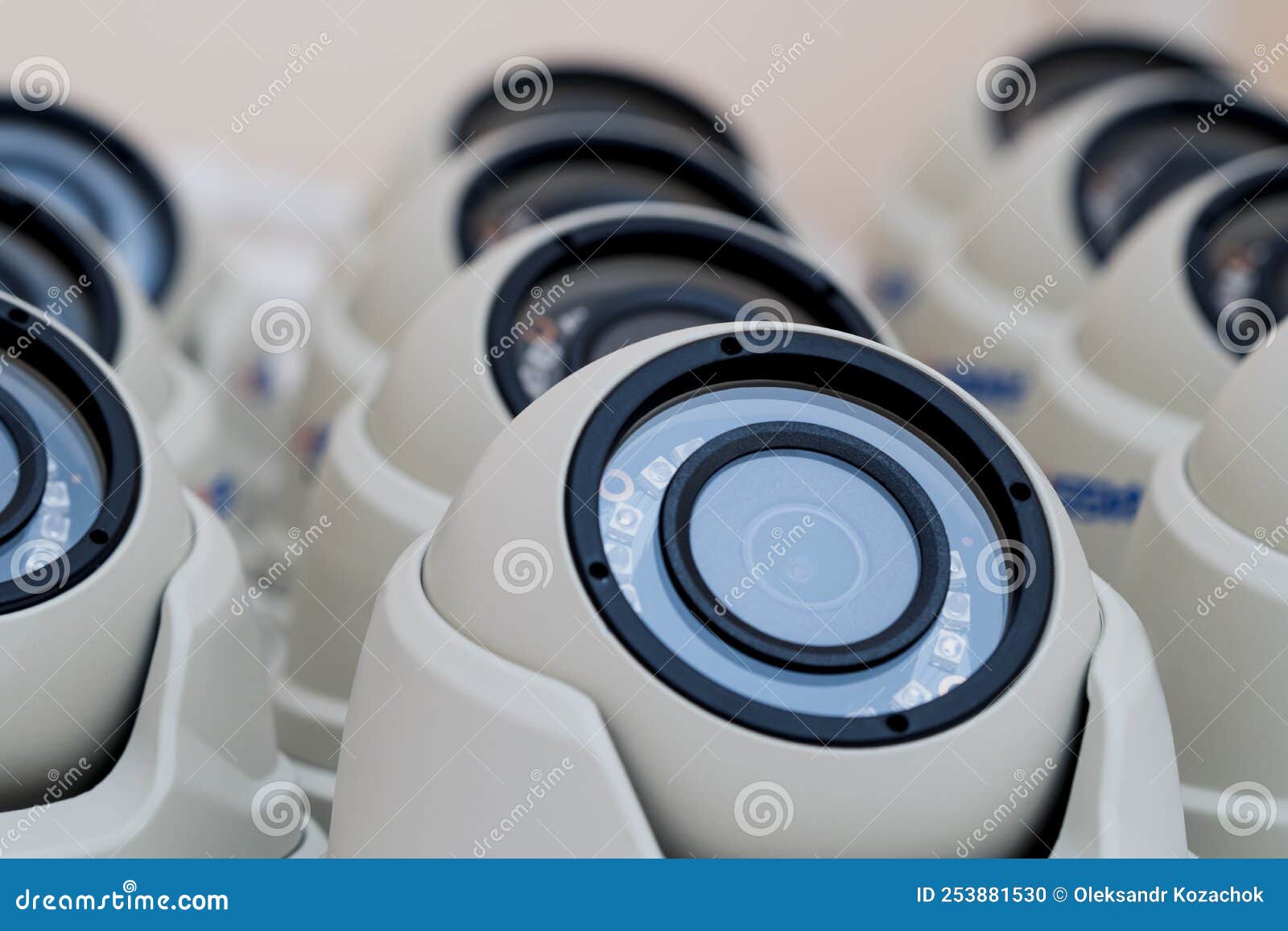 Security Cctv Cameras on the Table Close Up. Video Surveillance ...