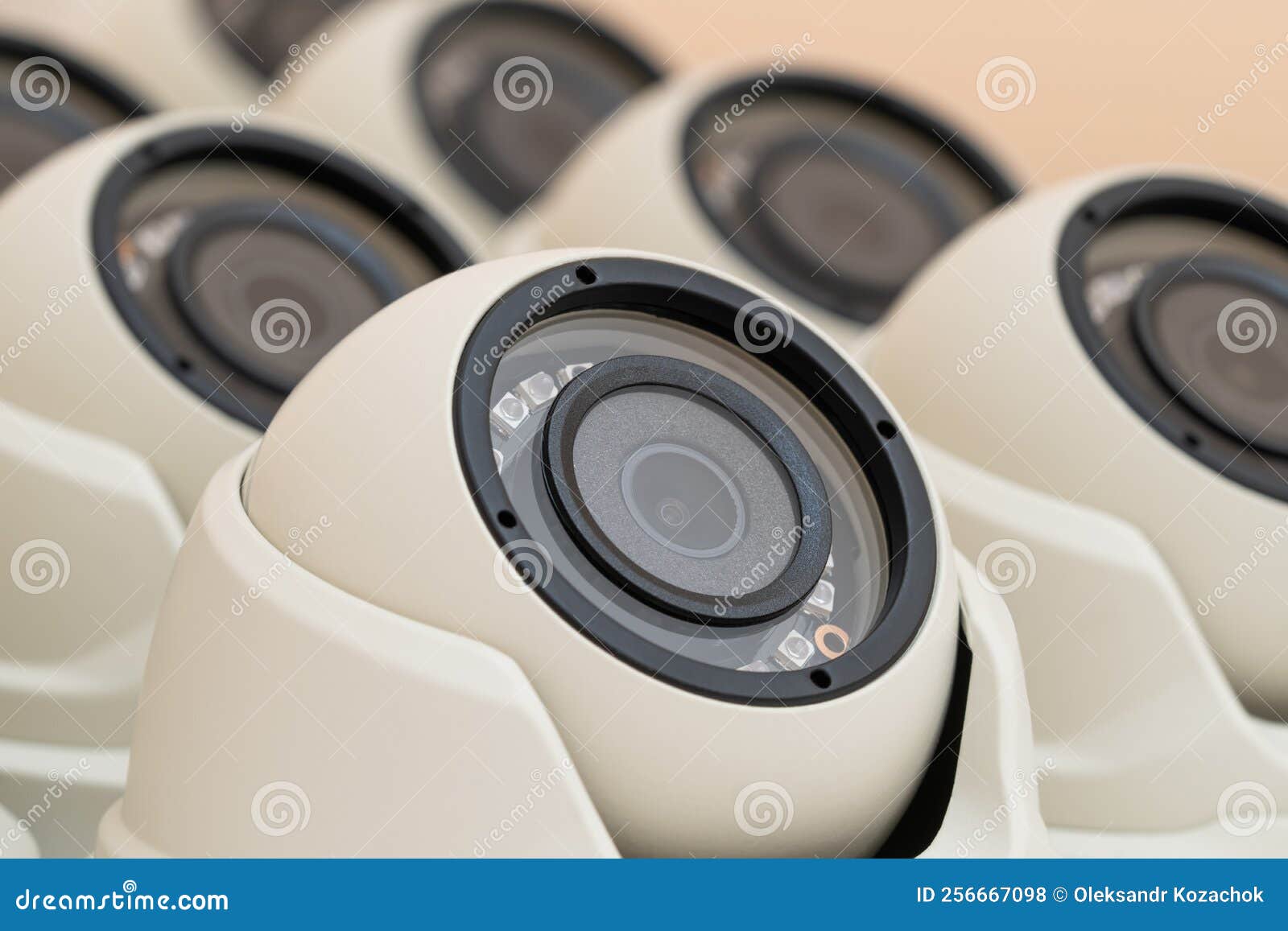 Security Cctv Cameras on the Table Close Up. Video Surveillance ...