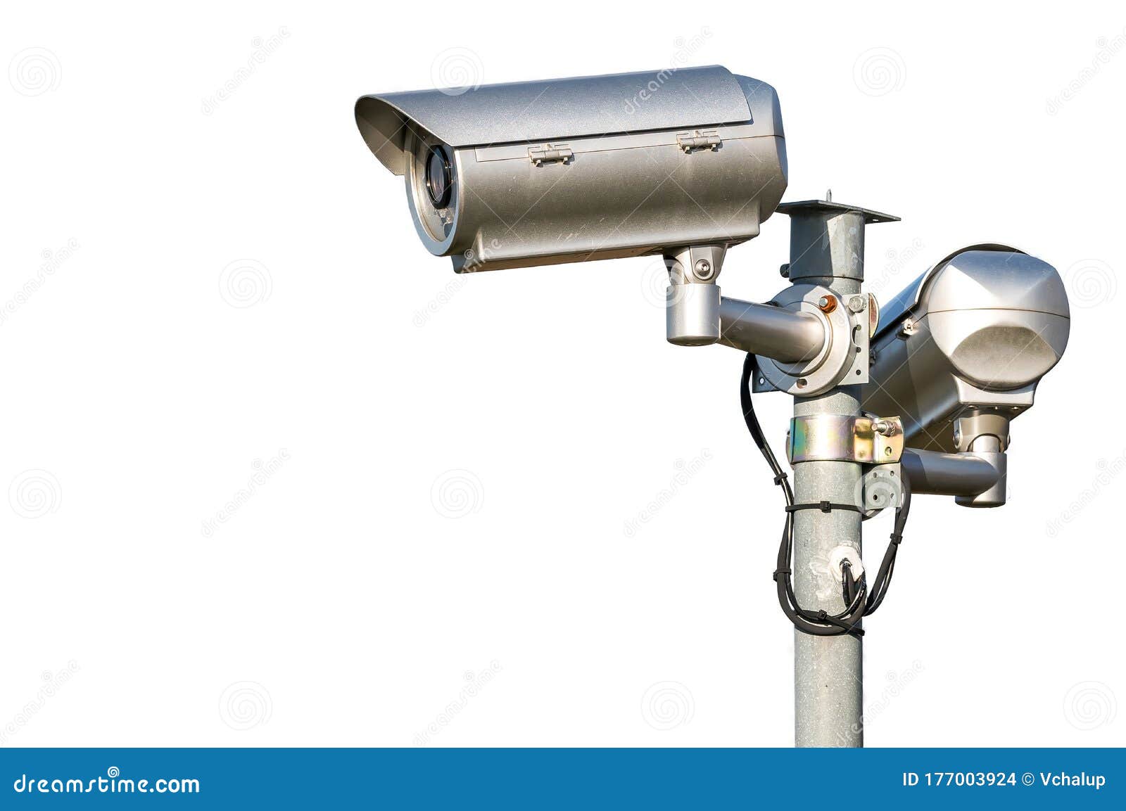 Security CCTV Video Camera. Isolated On White Background. Stock Photo ...