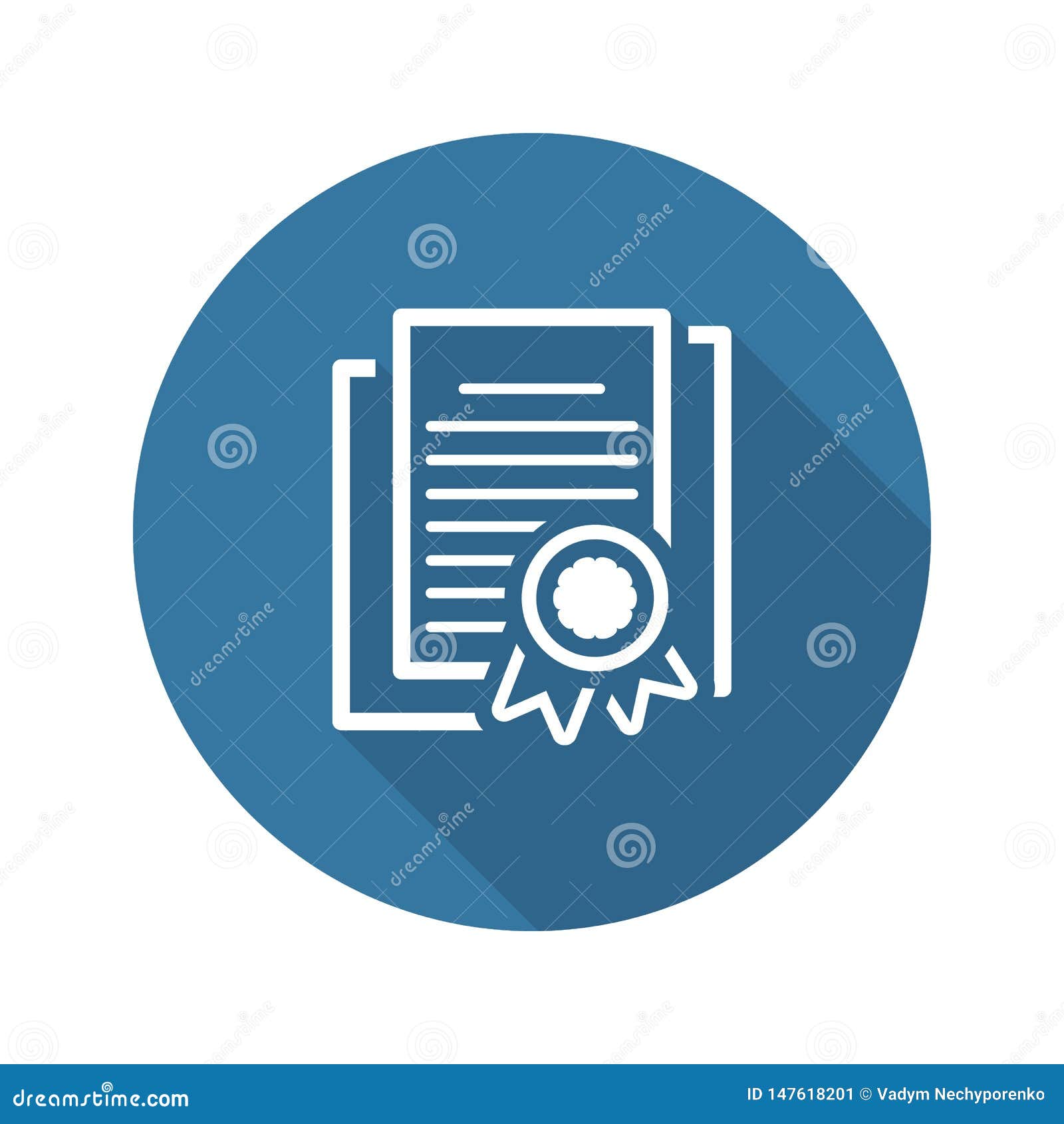 Security Certificates Icon. Flat Design Stock Illustration ...