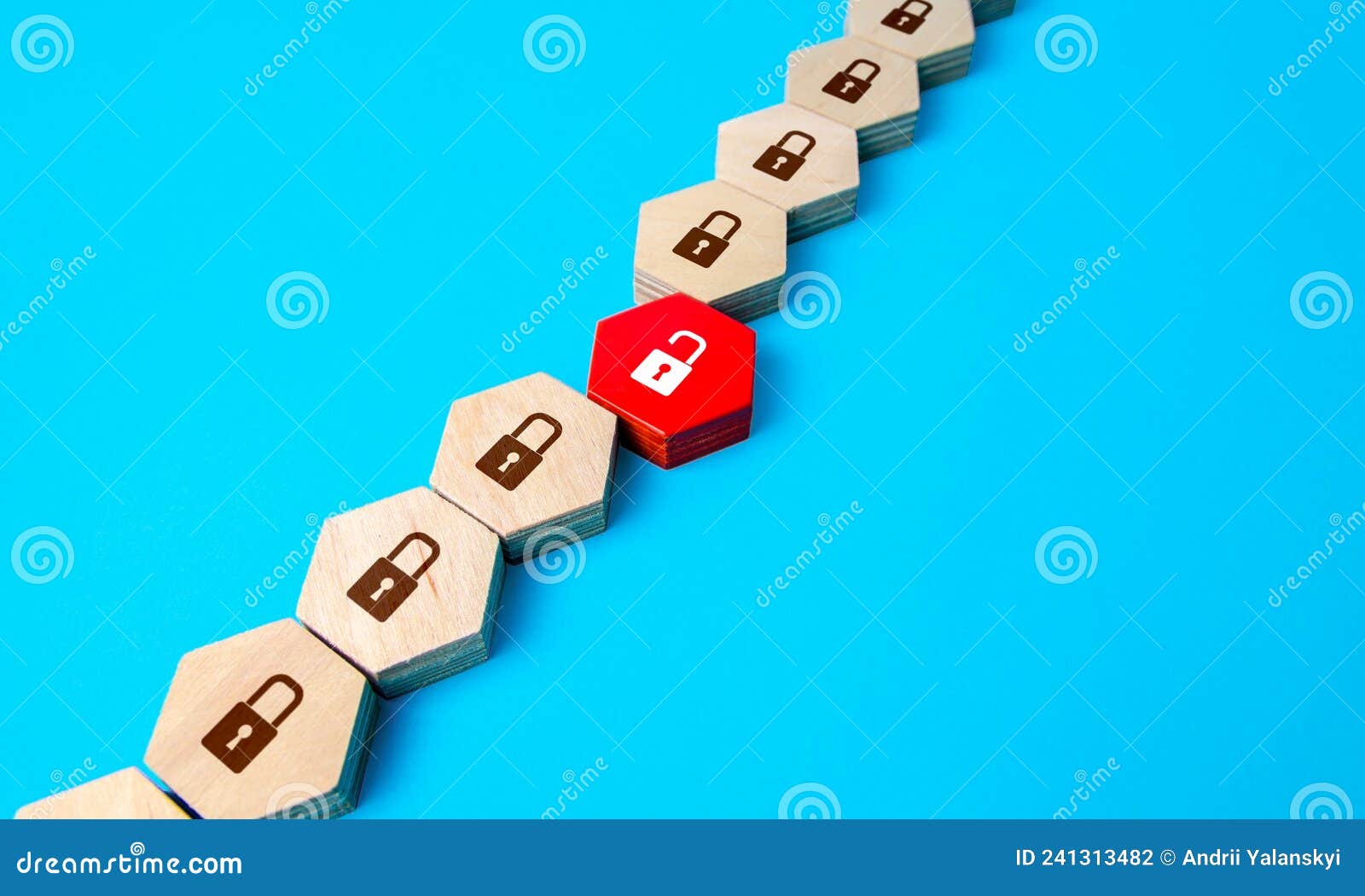 Security Chain Gave a Breakdown. Compromised Security Network. Hacker ...