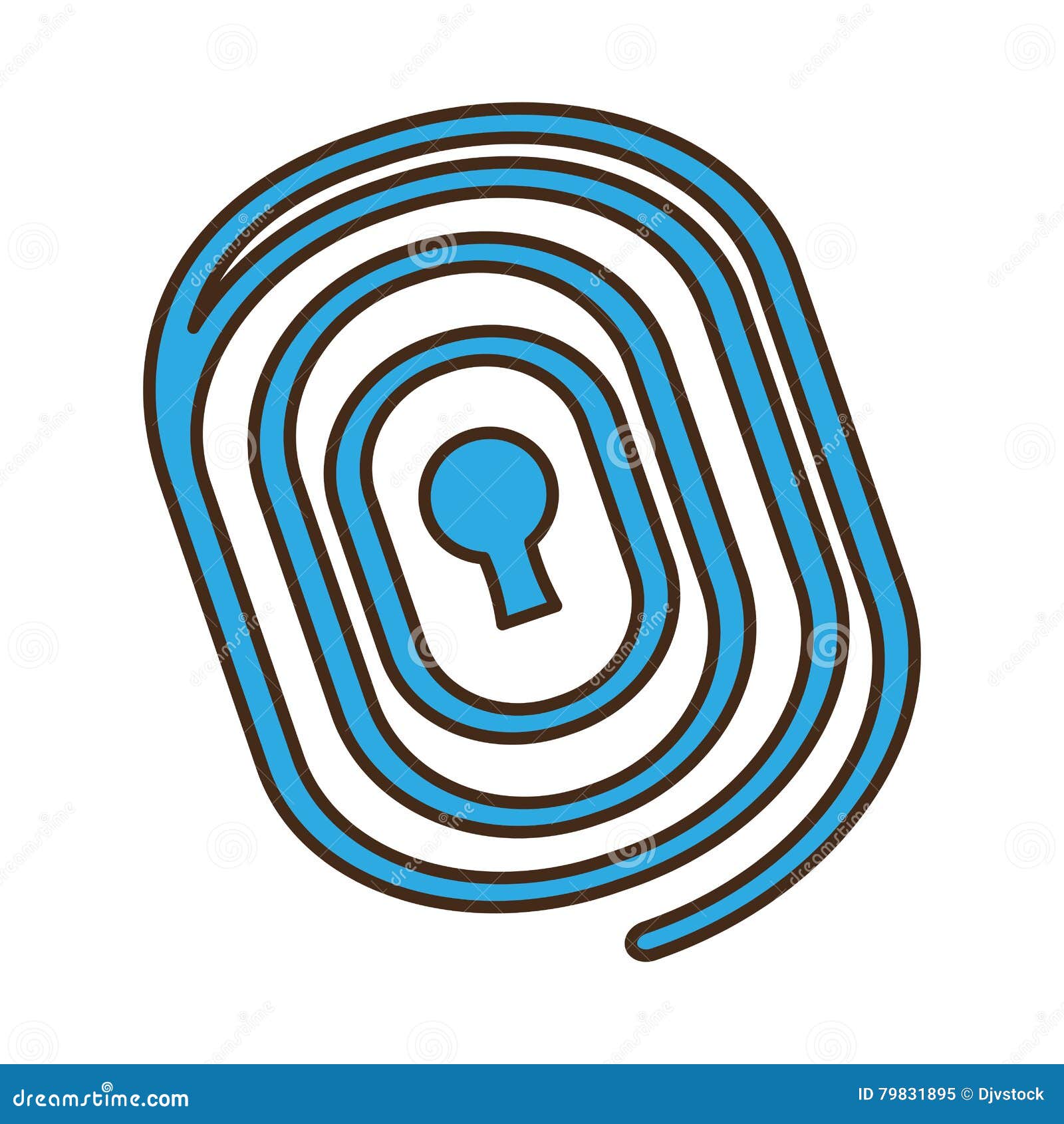 Security Chain with Password Stock Illustration - Illustration of close ...