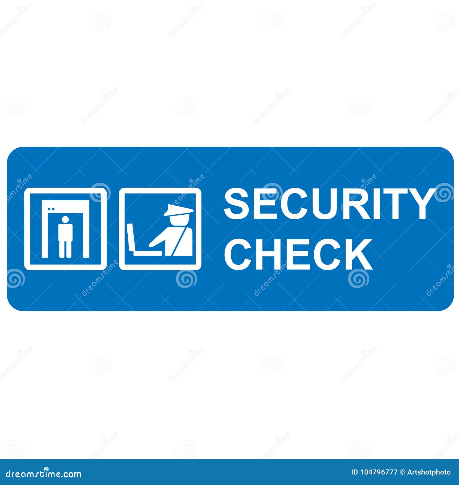 Security Check at the Airport Stock Illustration - Illustration of ...