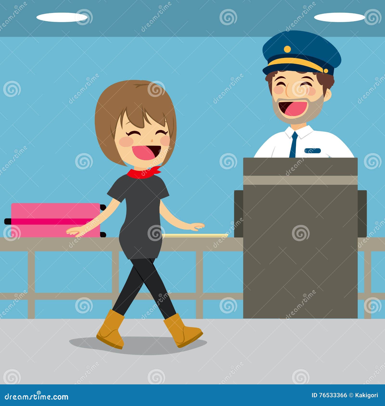 Security Check Control stock vector. Illustration of tourism - 76533366