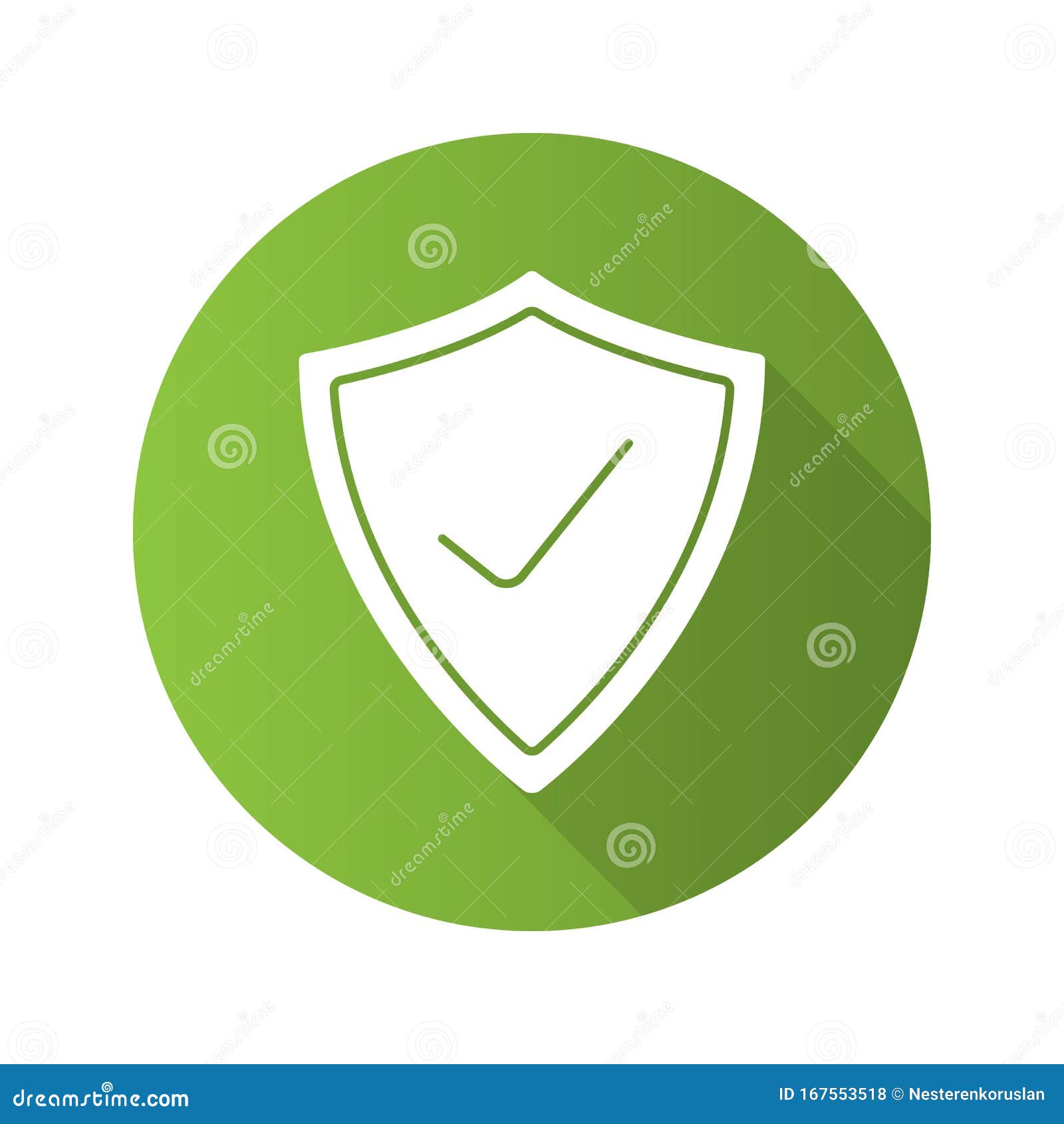 Security Check Flat Design Long Shadow Icon Stock Vector - Illustration ...