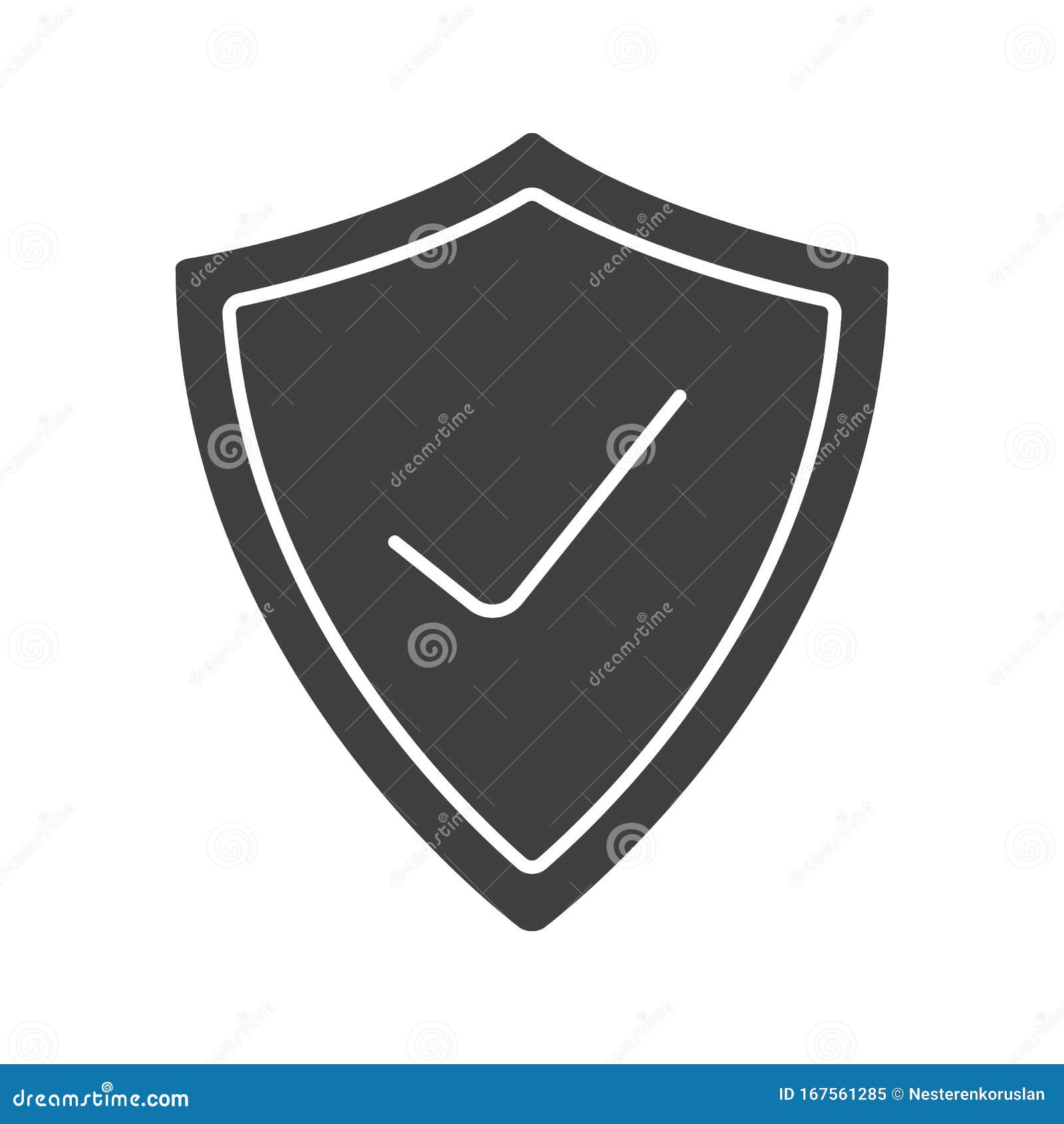 Security check glyph icon stock vector. Illustration of icon - 167561285
