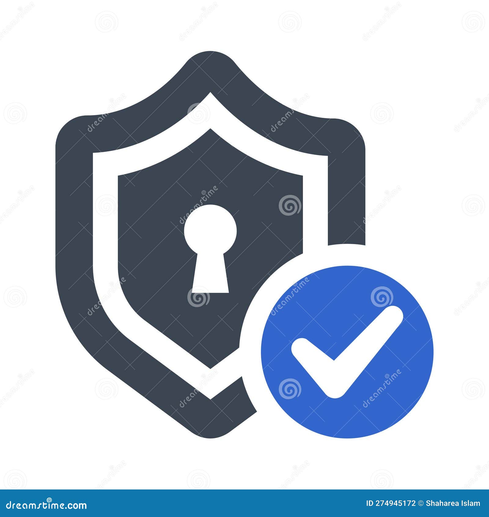 Security check icon stock vector. Illustration of security - 274945172