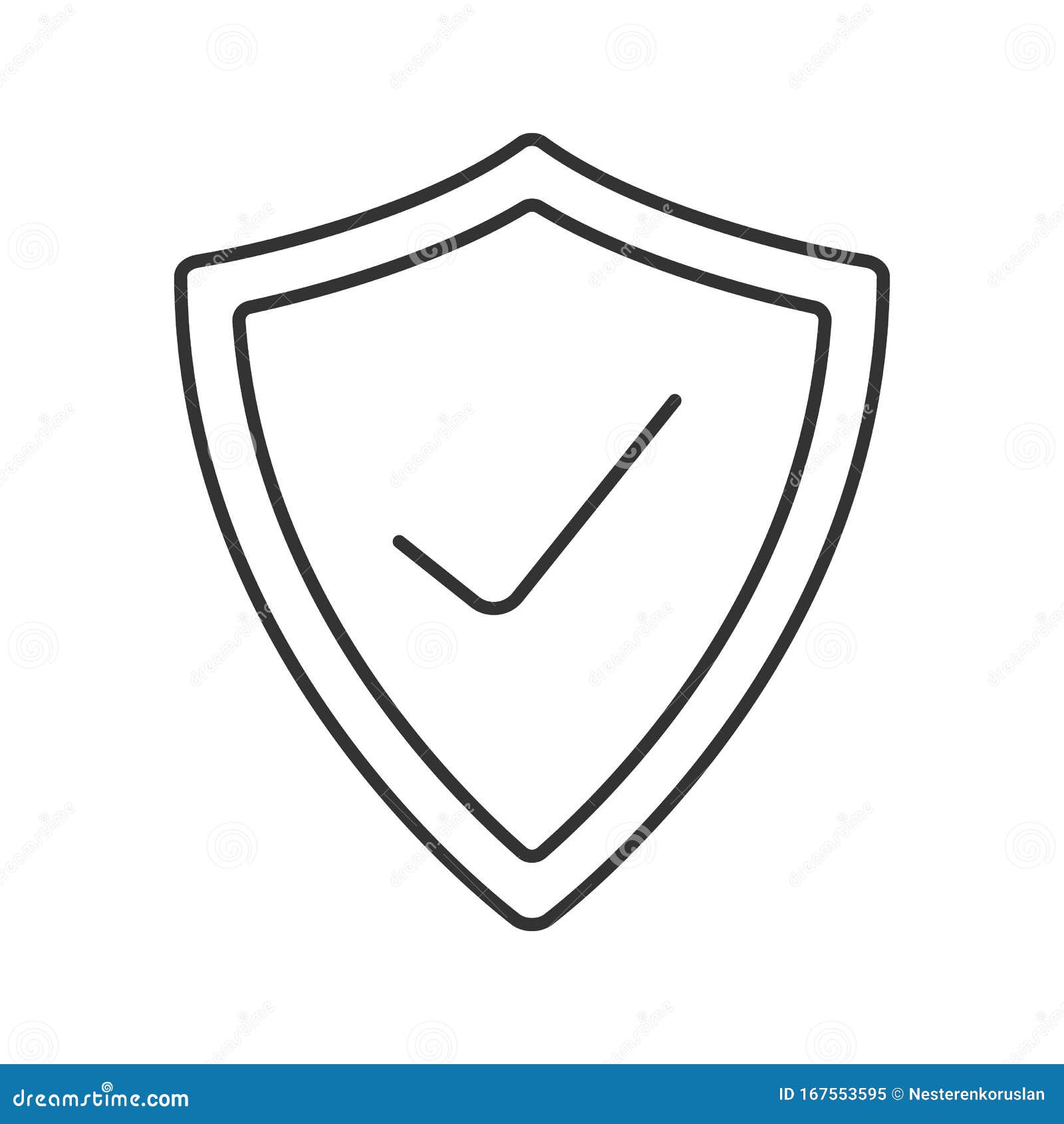 Security check linear icon stock vector. Illustration of icon - 167553595