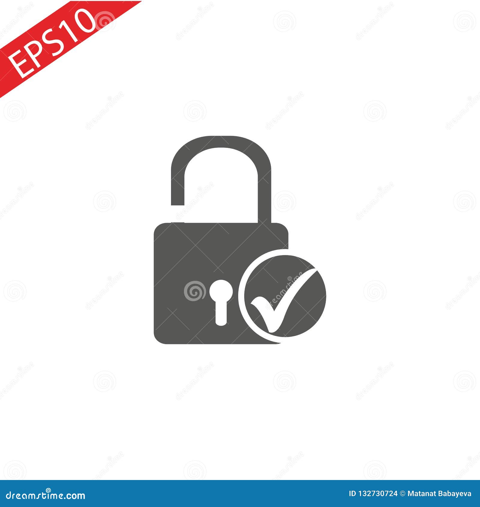 Security Check Lock Icon Logo Design Element Stock Vector ...