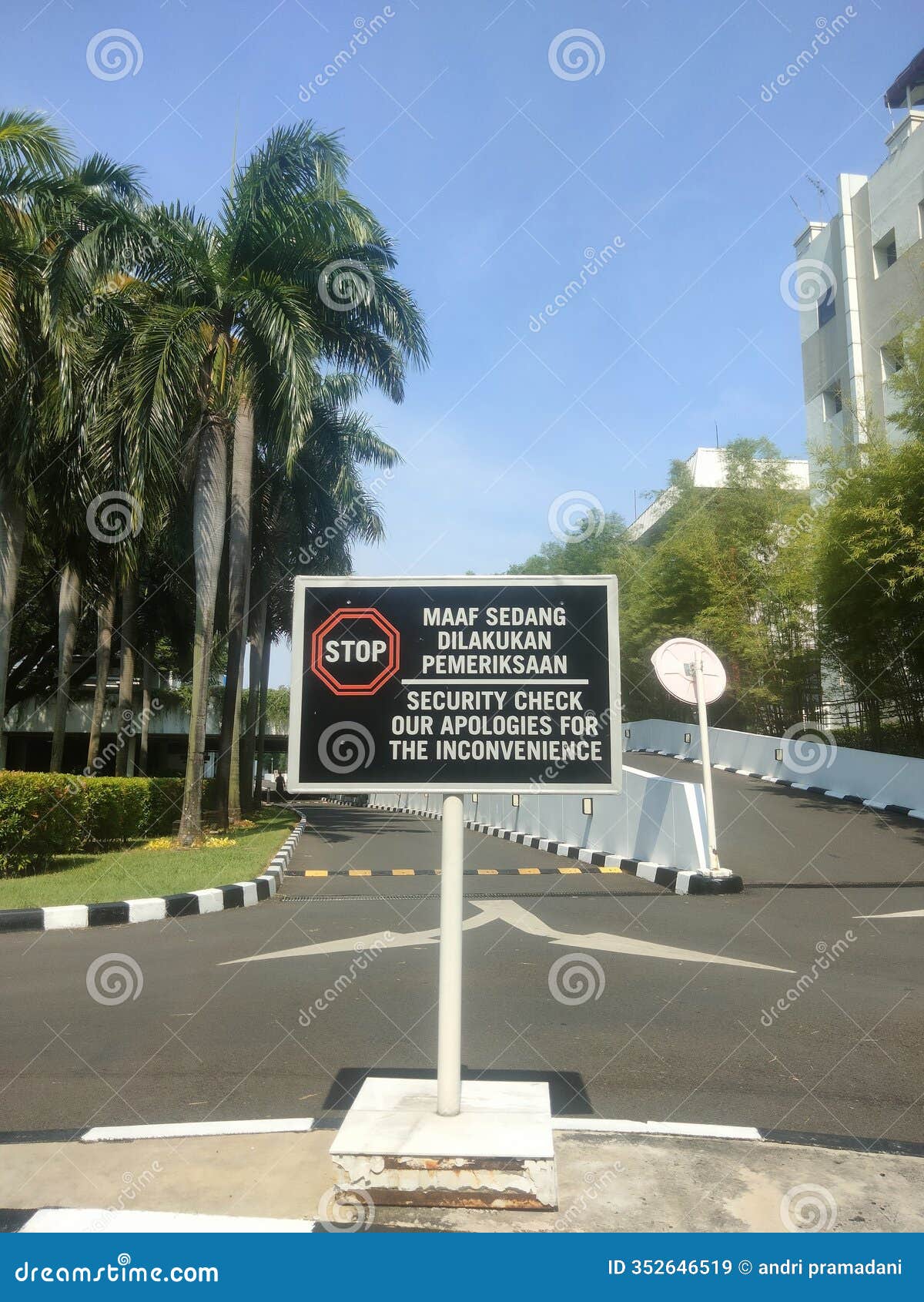Security Check for Vehicles in a Building during the Day Stock Image ...