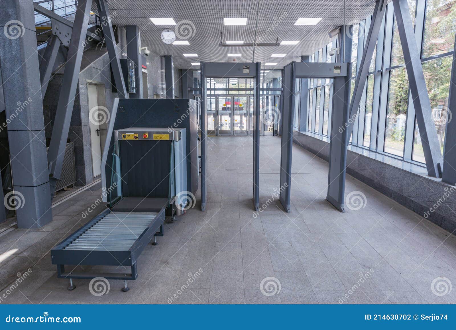Security Checkpoint in the Railway Station. Stock Photo - Image of ...