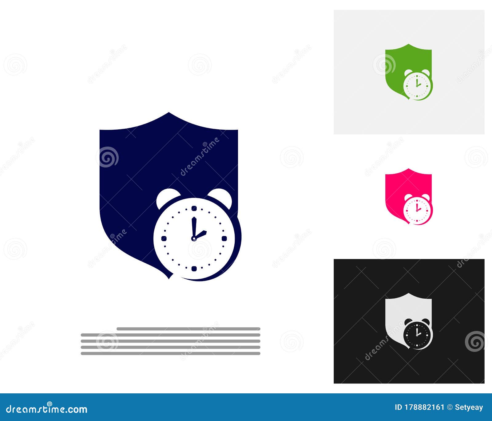 Security Clock Logo Design Concept . Time Management Logo Template ...