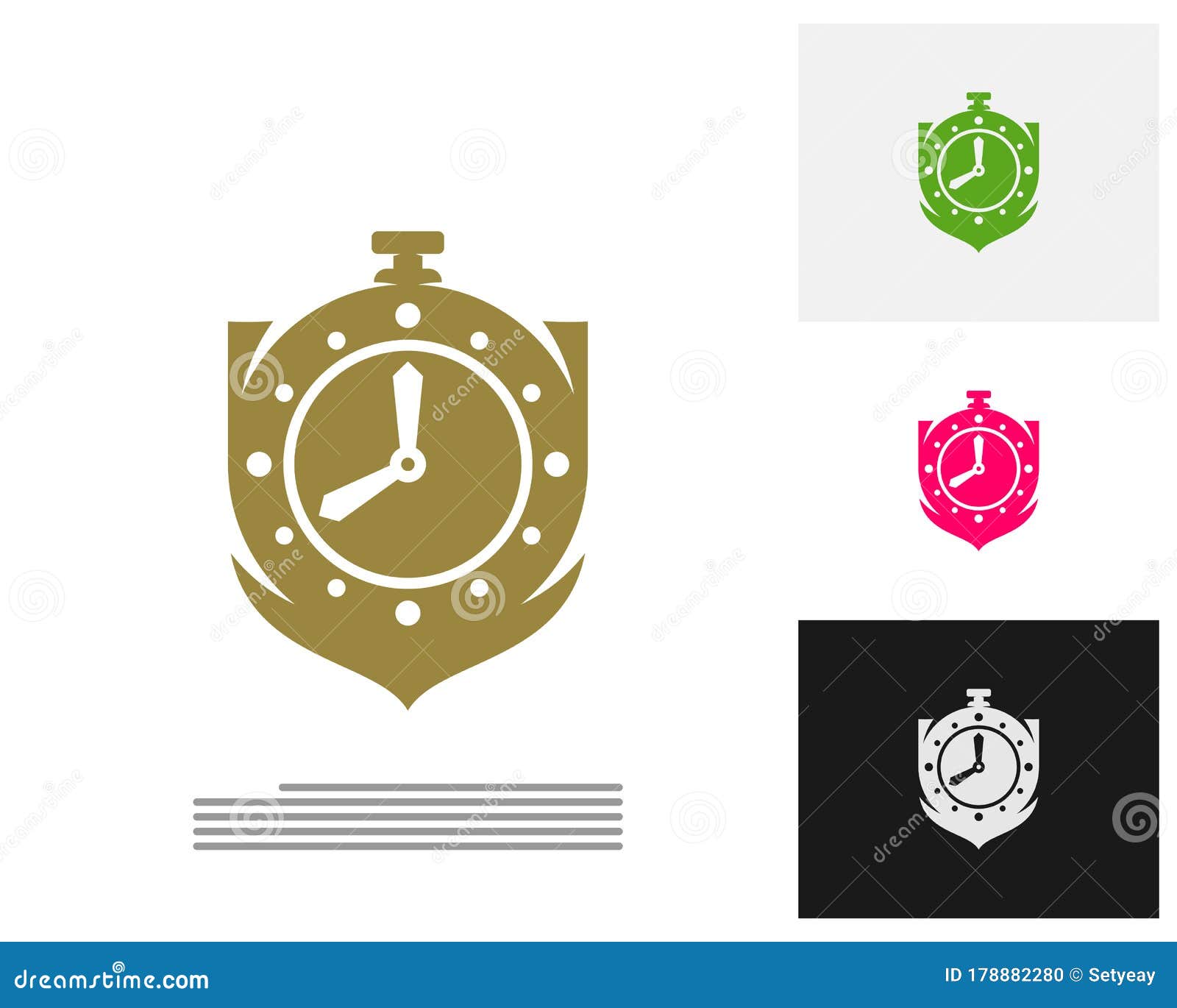 Security Clock Logo Design Concept Vector. Time Management Logo ...