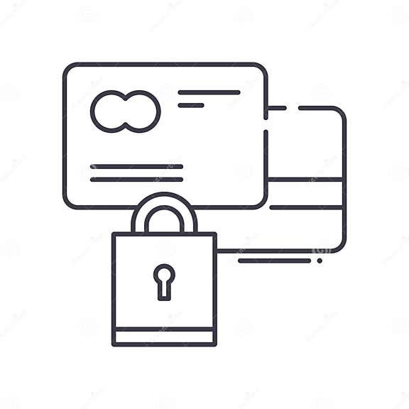 Security Code Icon, Linear Isolated Illustration, Thin Line Vector, Web ...