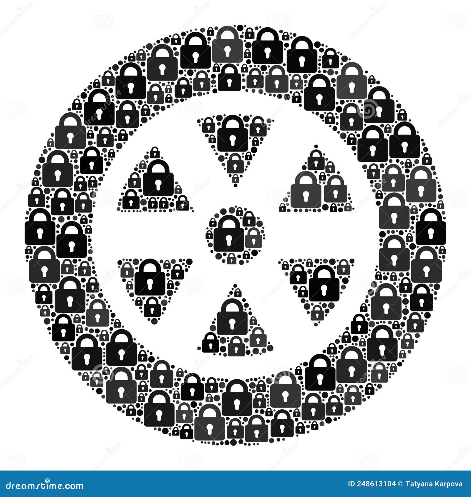 Collage of Locks for Wheel Icon Stock Vector - Illustration of ...