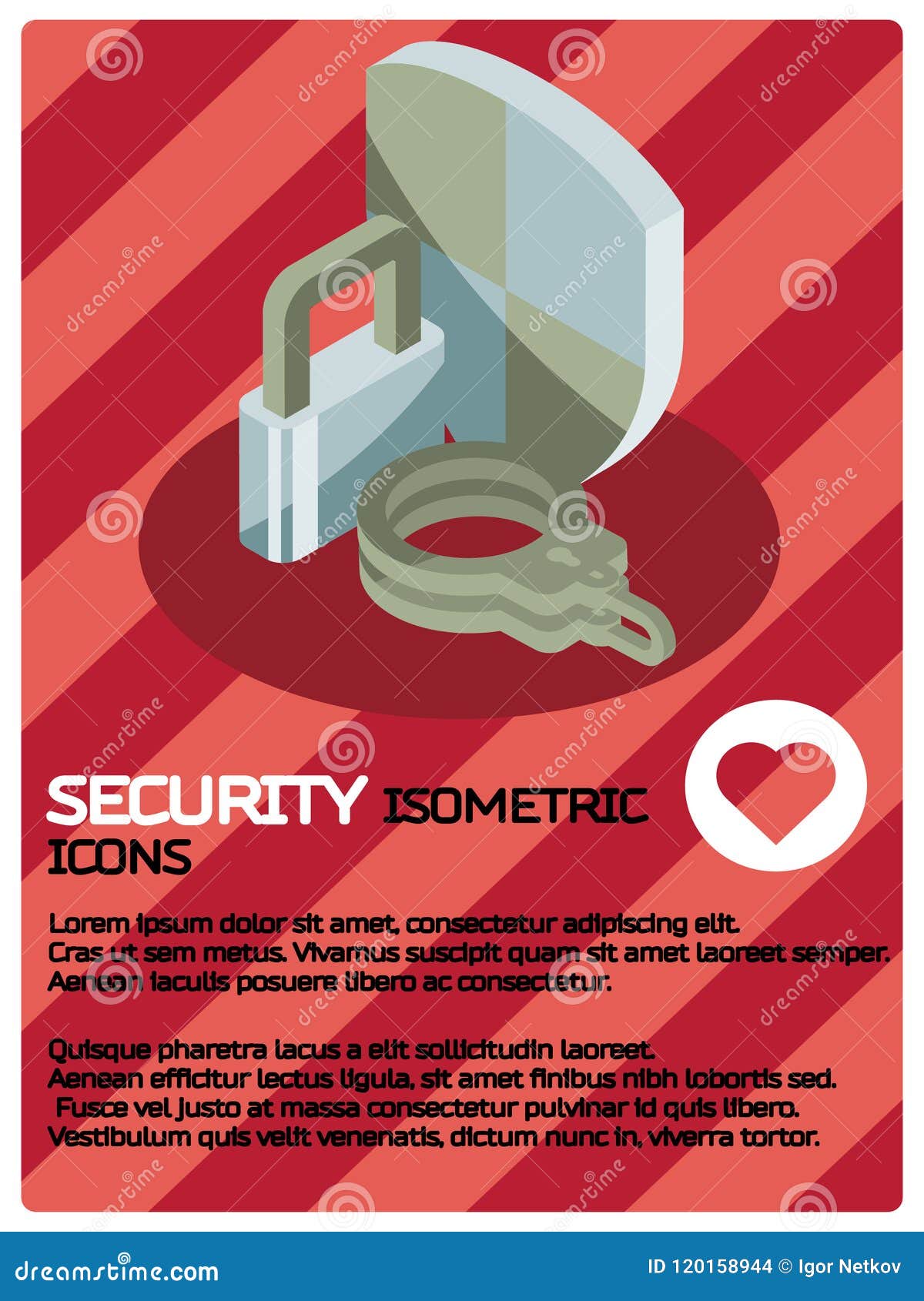 Security Color Isometric Poster Stock Vector - Illustration of concept ...