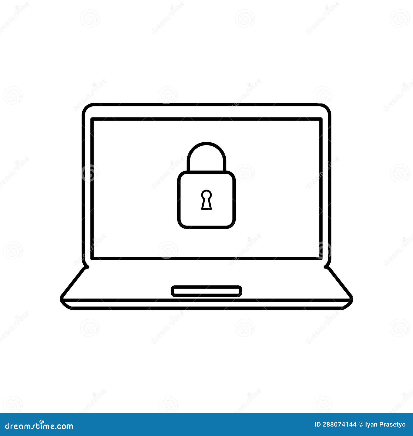 Security Computer Lock Icon Logo Design Element Stock Vector ...