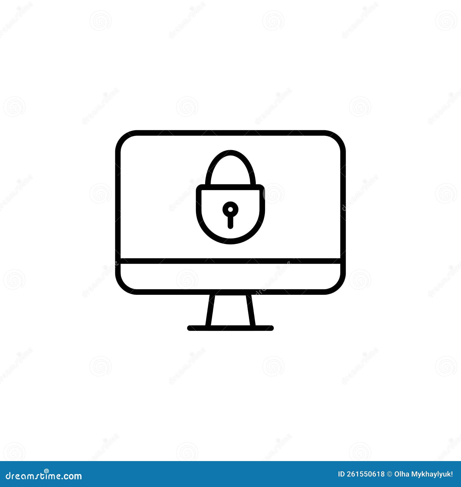Security Computer Lock Icon Logo Design Element Eps 10 Stock Vector ...