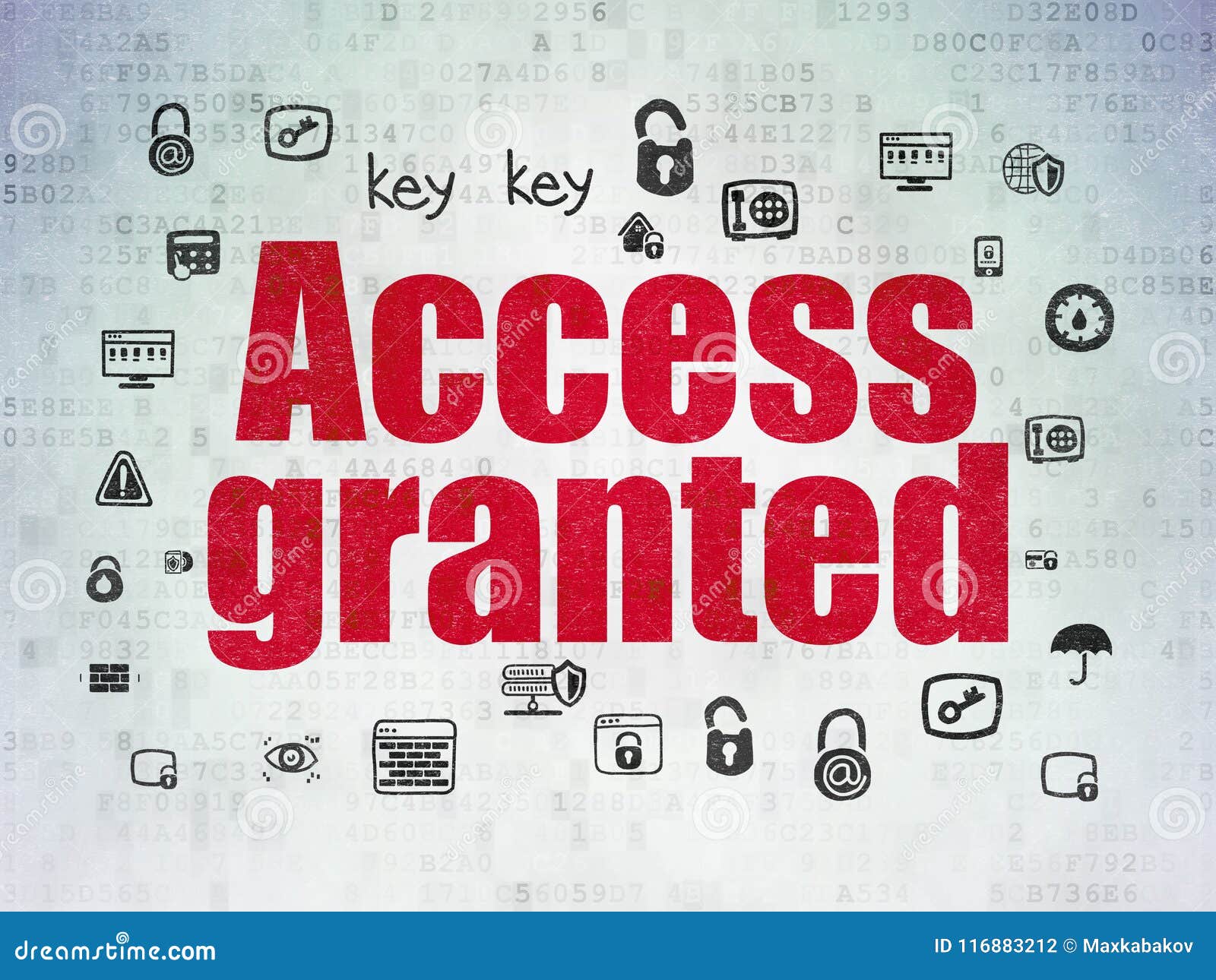Security Concept: Access Granted on Digital Data Paper Background Stock ...