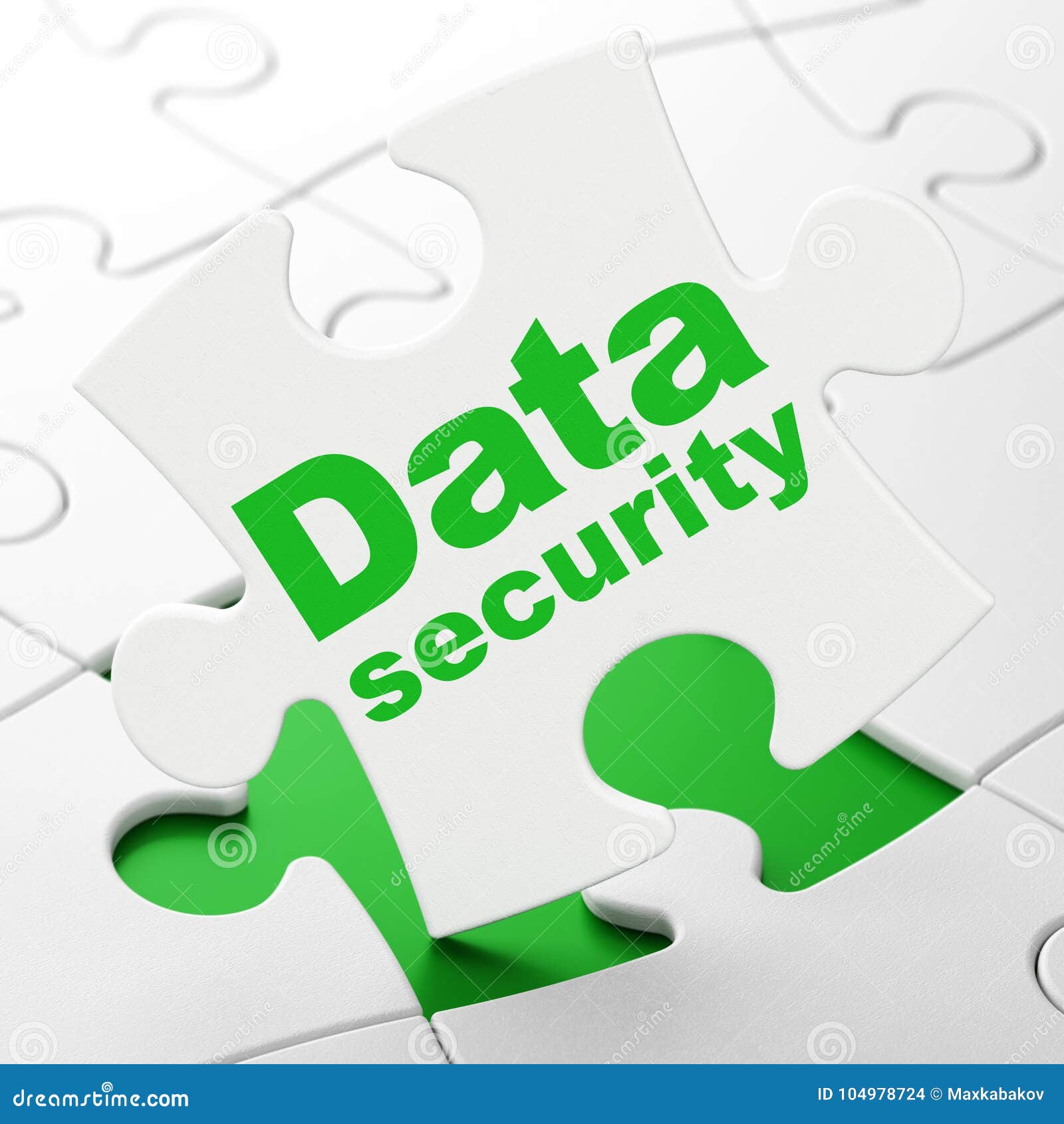 Security Concept: Data Security on Puzzle Background Stock Illustration ...